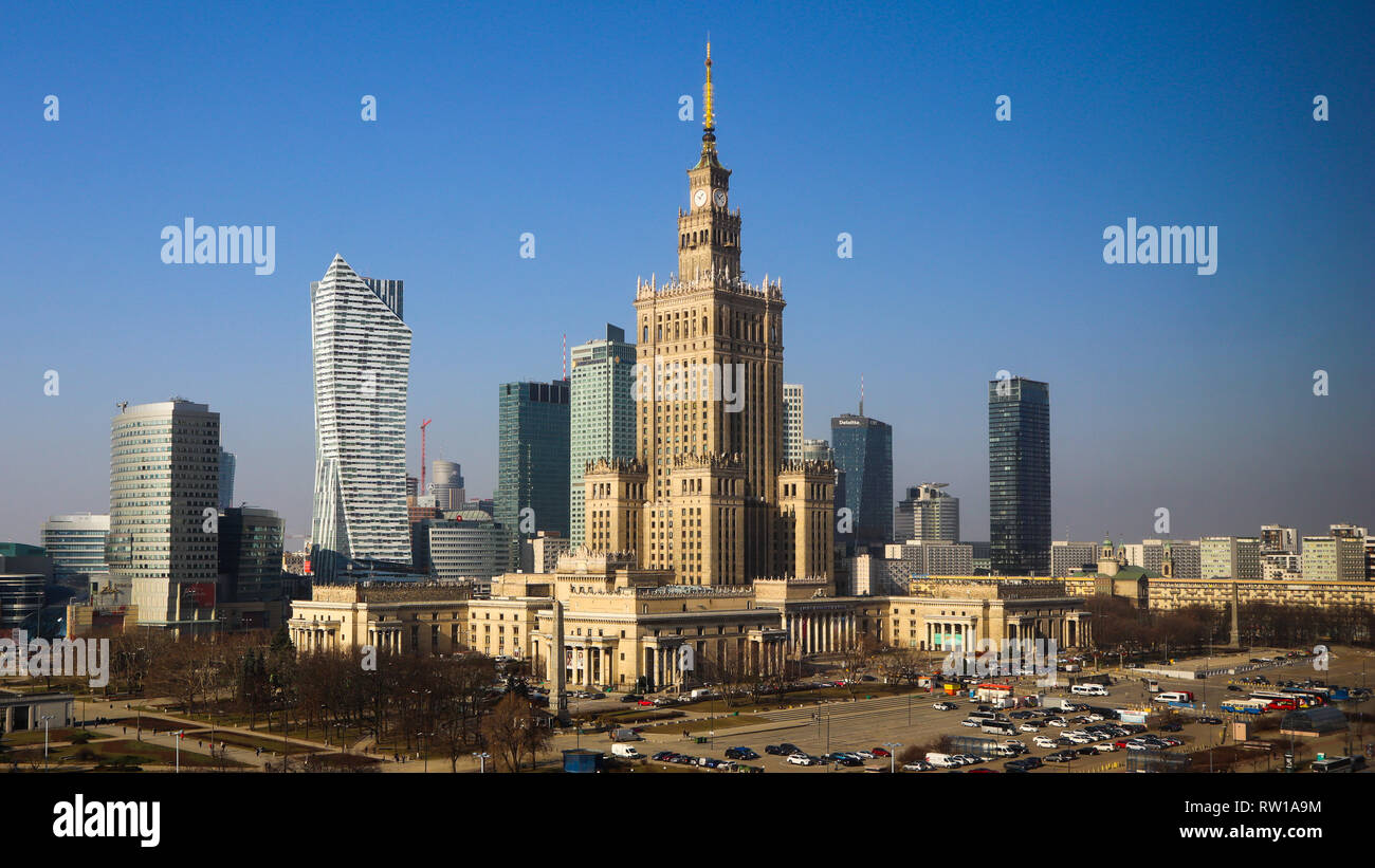 Aerial view city warsaw hi-res stock photography and images - Alamy