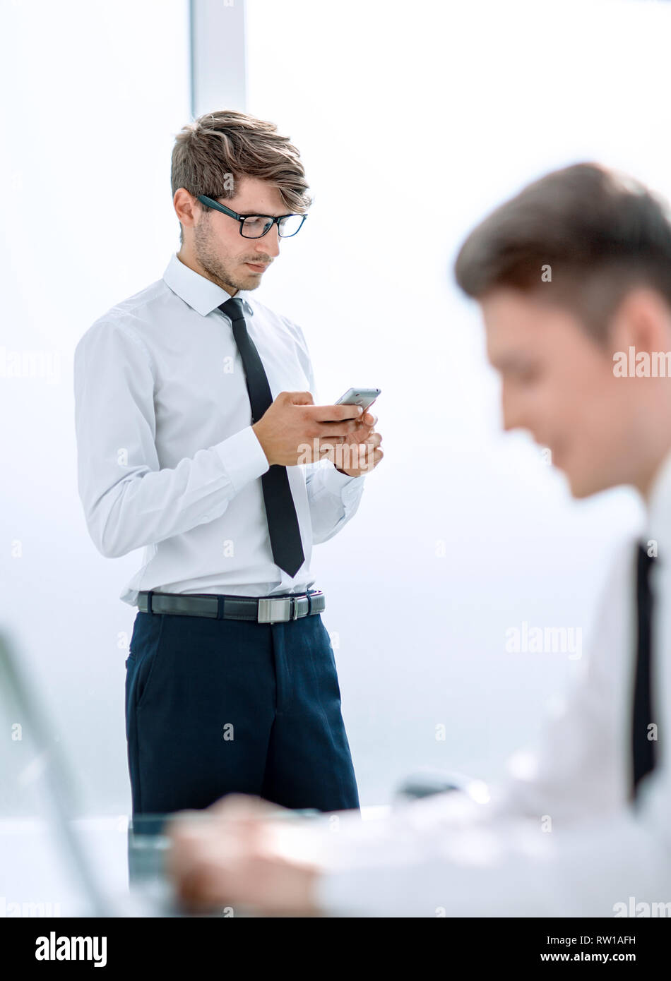 employees in the workplace in the office Stock Photo - Alamy