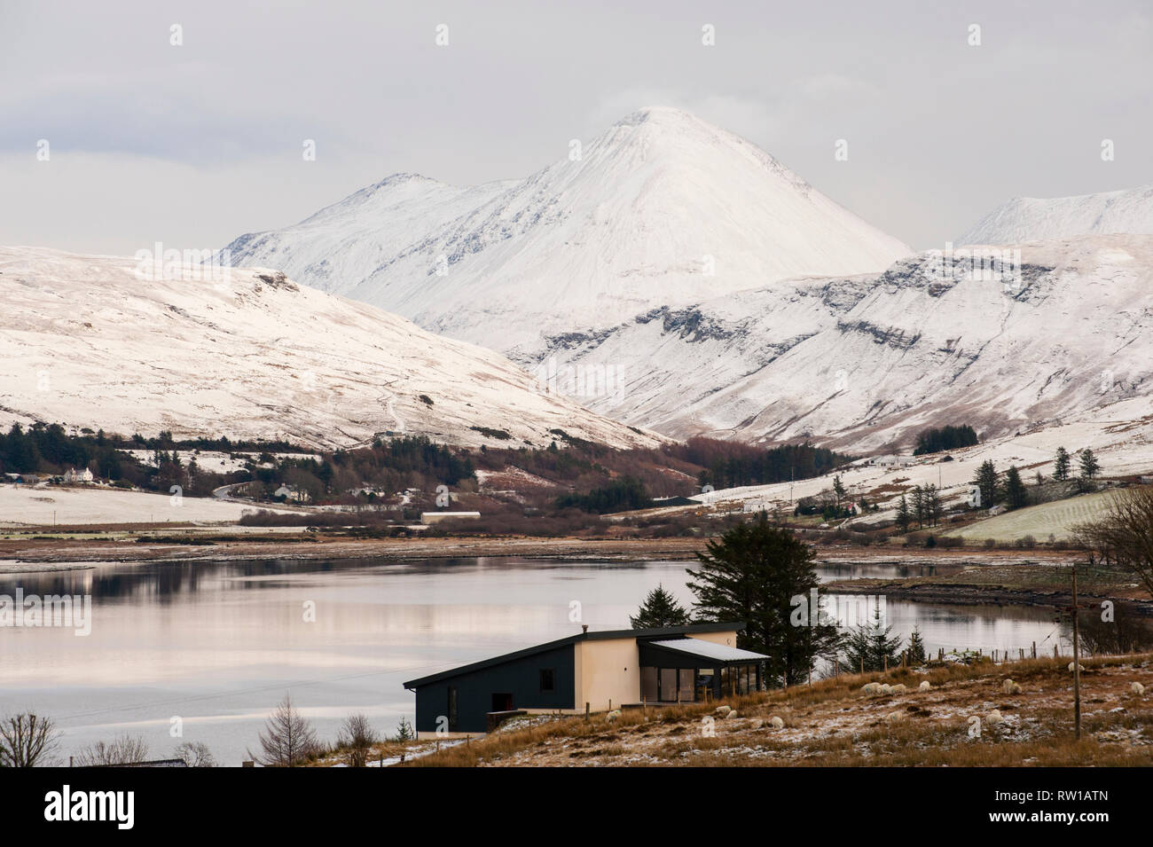 Drynoch, Loch Harport and Glamaig as seen from Carbost Stock Photo - Alamy