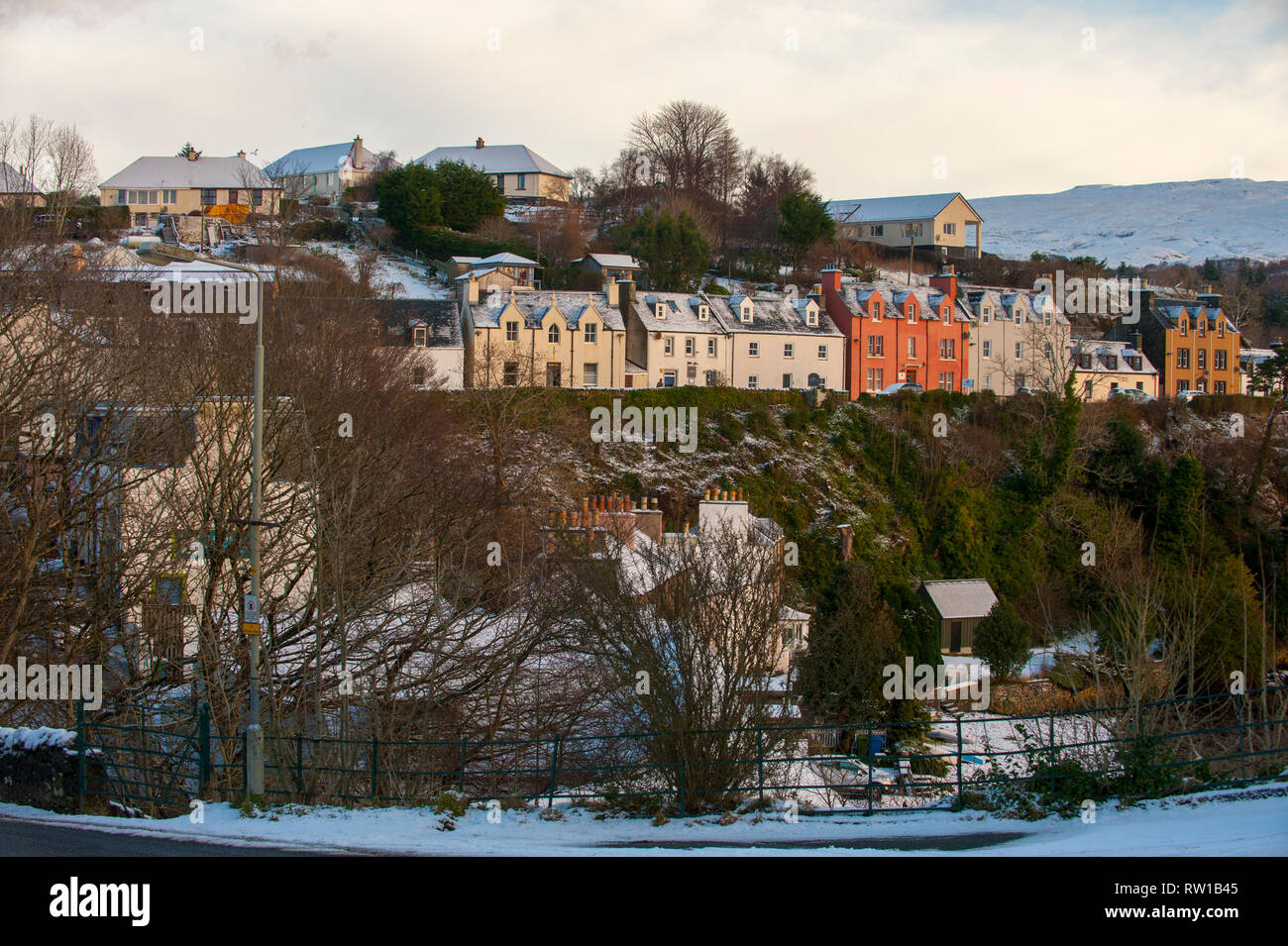Colorful Bosville Terrace Houses of Portree. Portree. Isle of Skye ...