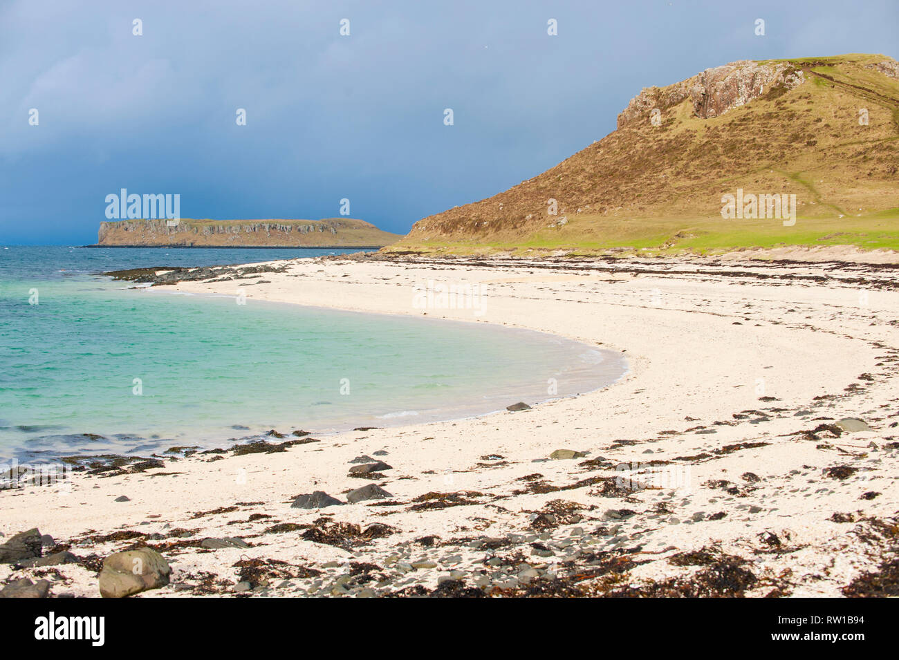 Coral Beach in Claigan, north of Dunvegan. Isle of Skye. Scotland Stock ...