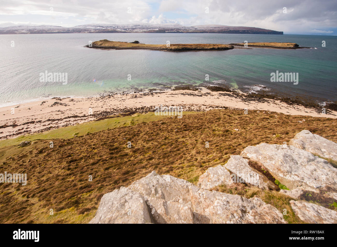 Coral Beach in Claigan, north of Dunvegan. Isle of Skye. Scotland Stock ...