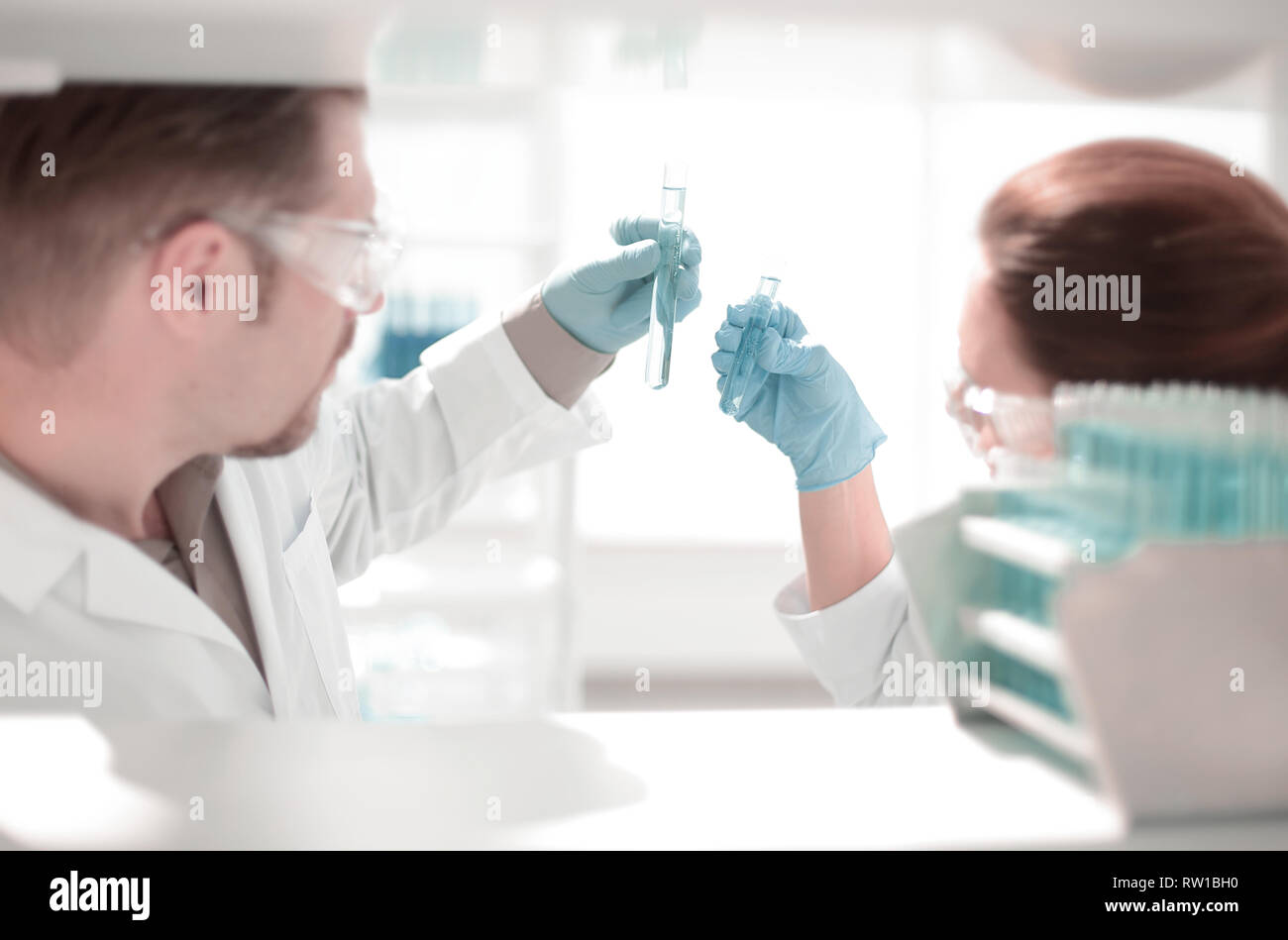 background image of researchers in the laboratory Stock Photo - Alamy