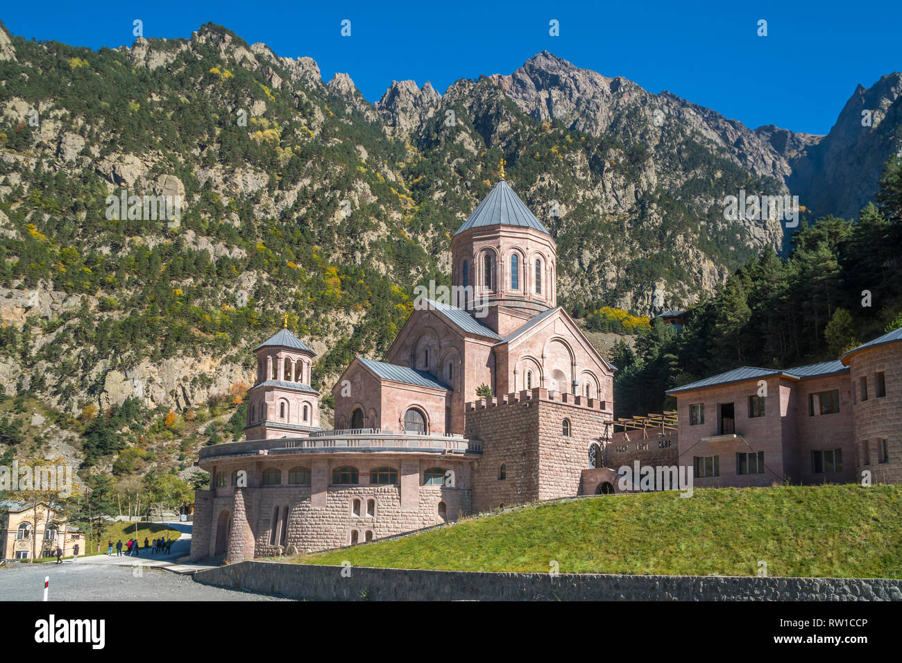 Archangel Monastery Complex located in the Dariali Gorge, Georgia Stock ...