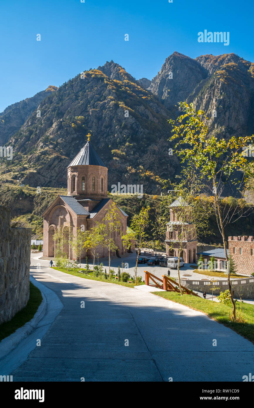 Archangel Monastery Complex located in the Dariali Gorge, Georgia Stock ...