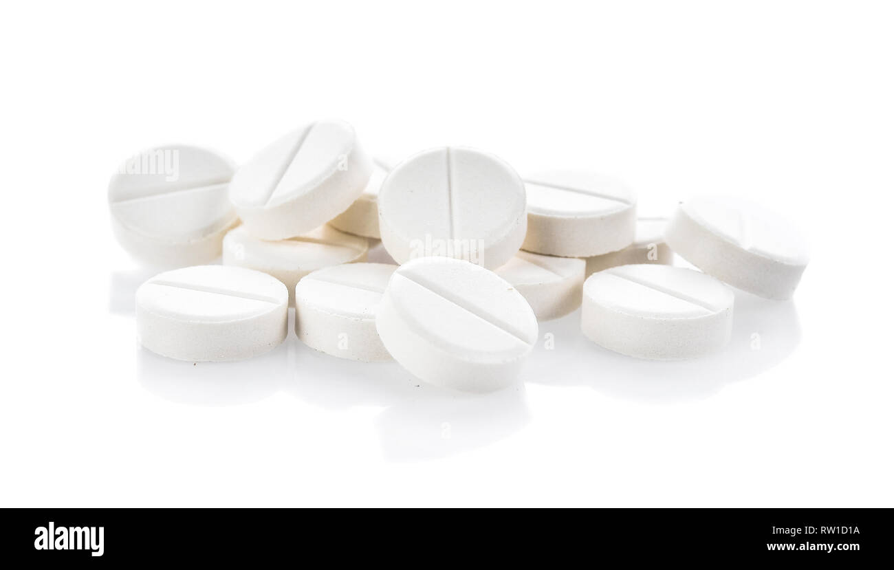 Pills isolated on white background Stock Photo - Alamy