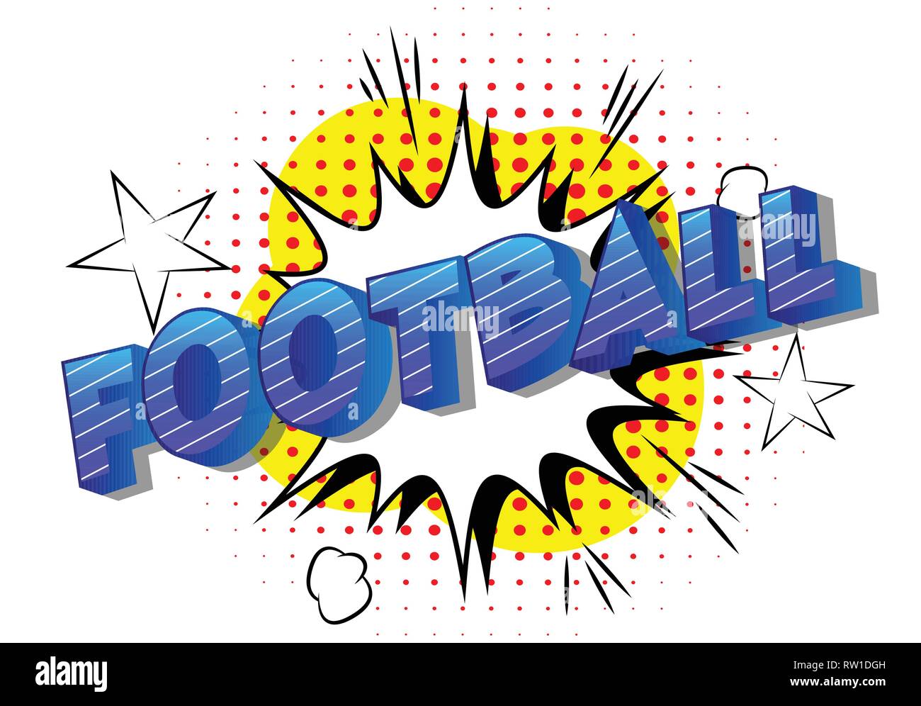Football - Vector illustrated comic book style phrase on abstract ...