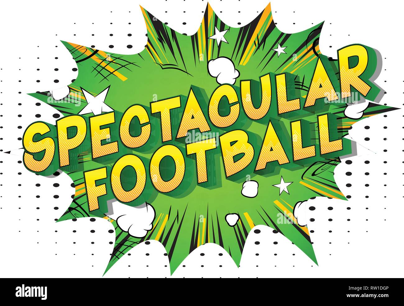 Spectacular Football - Vector illustrated comic book style phrase on ...