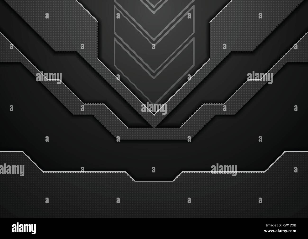 Black technology concept abstract background with arrows. Vector ...