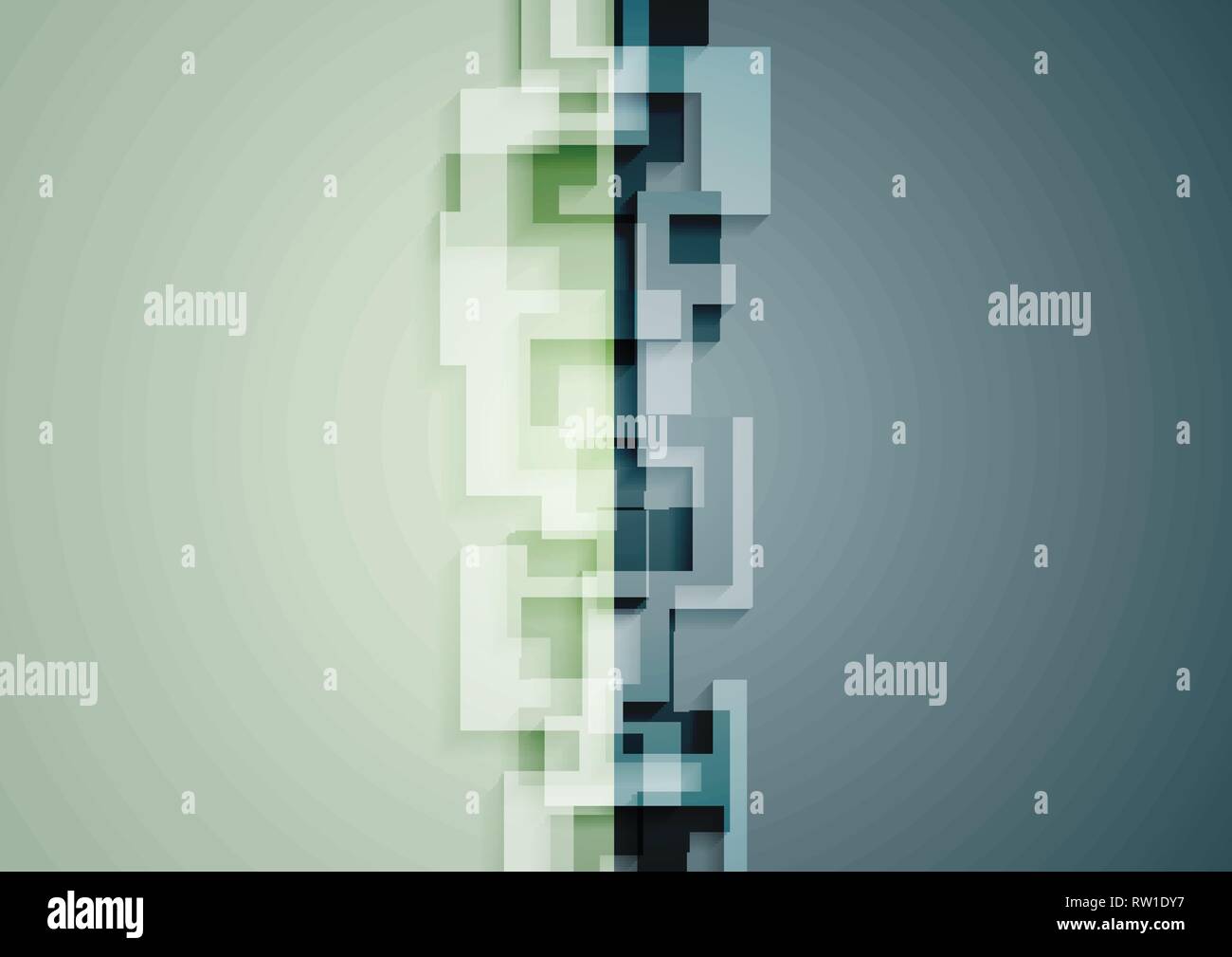 Blue green tech geometric abstract background. Vector design Stock ...