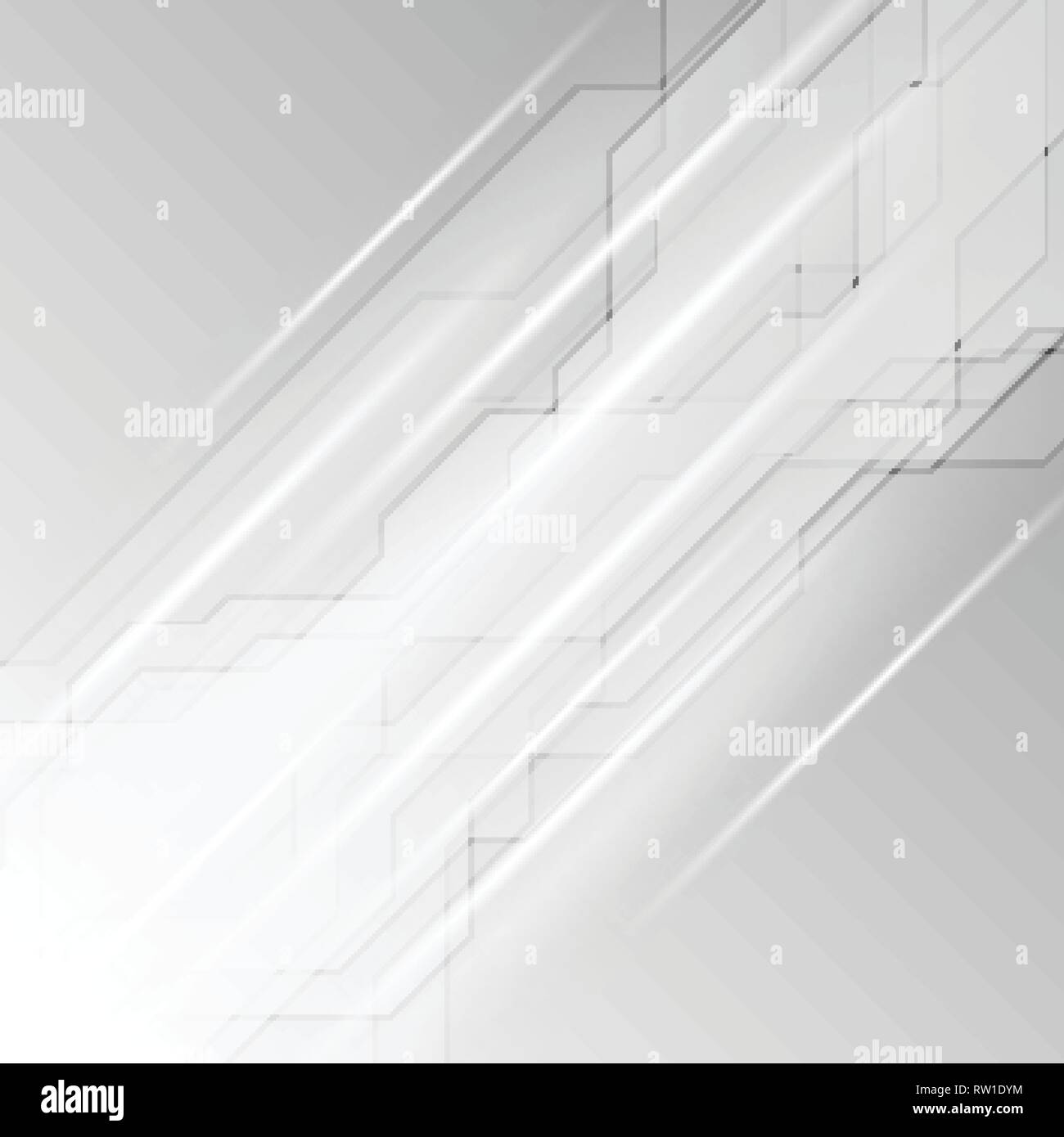 Abstract grey futuristic technology background. Vector modern design ...