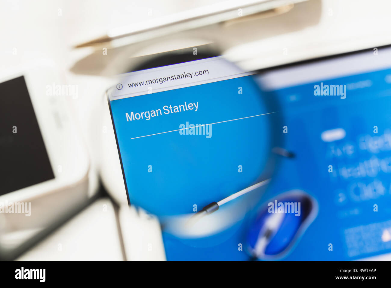 New York, USA - 4 March 2019: Morgan Stanley official website homepage ...