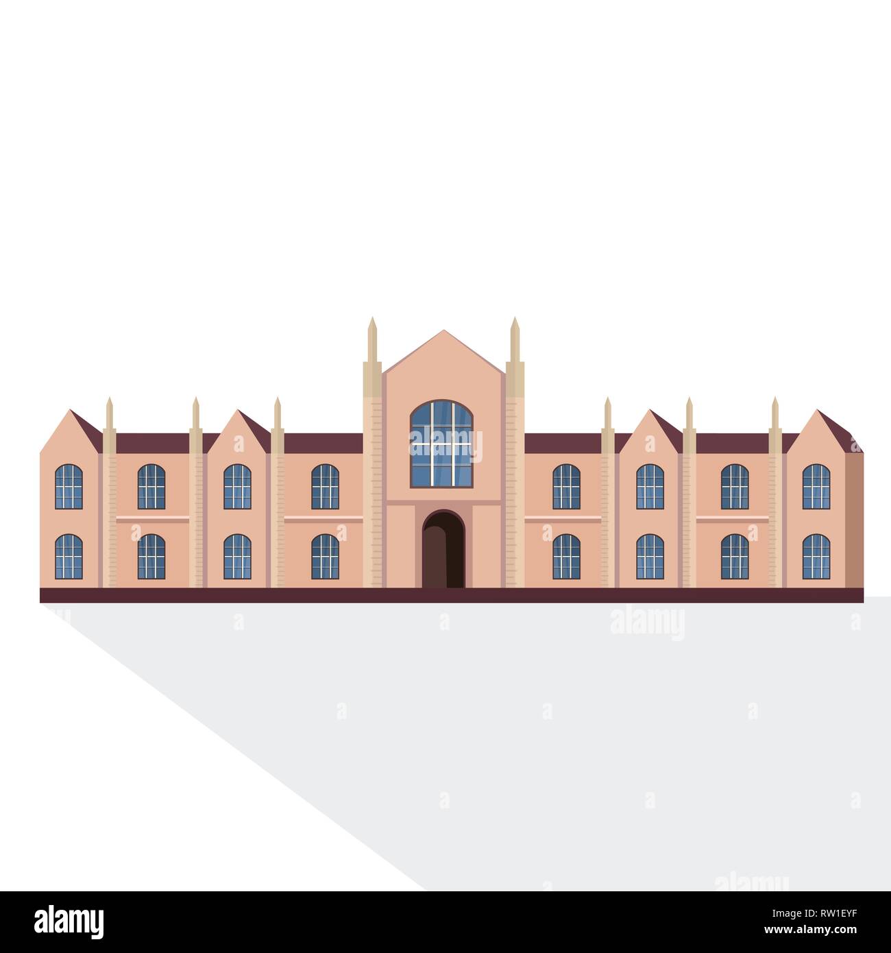 national university or college building exterior view graduation ...