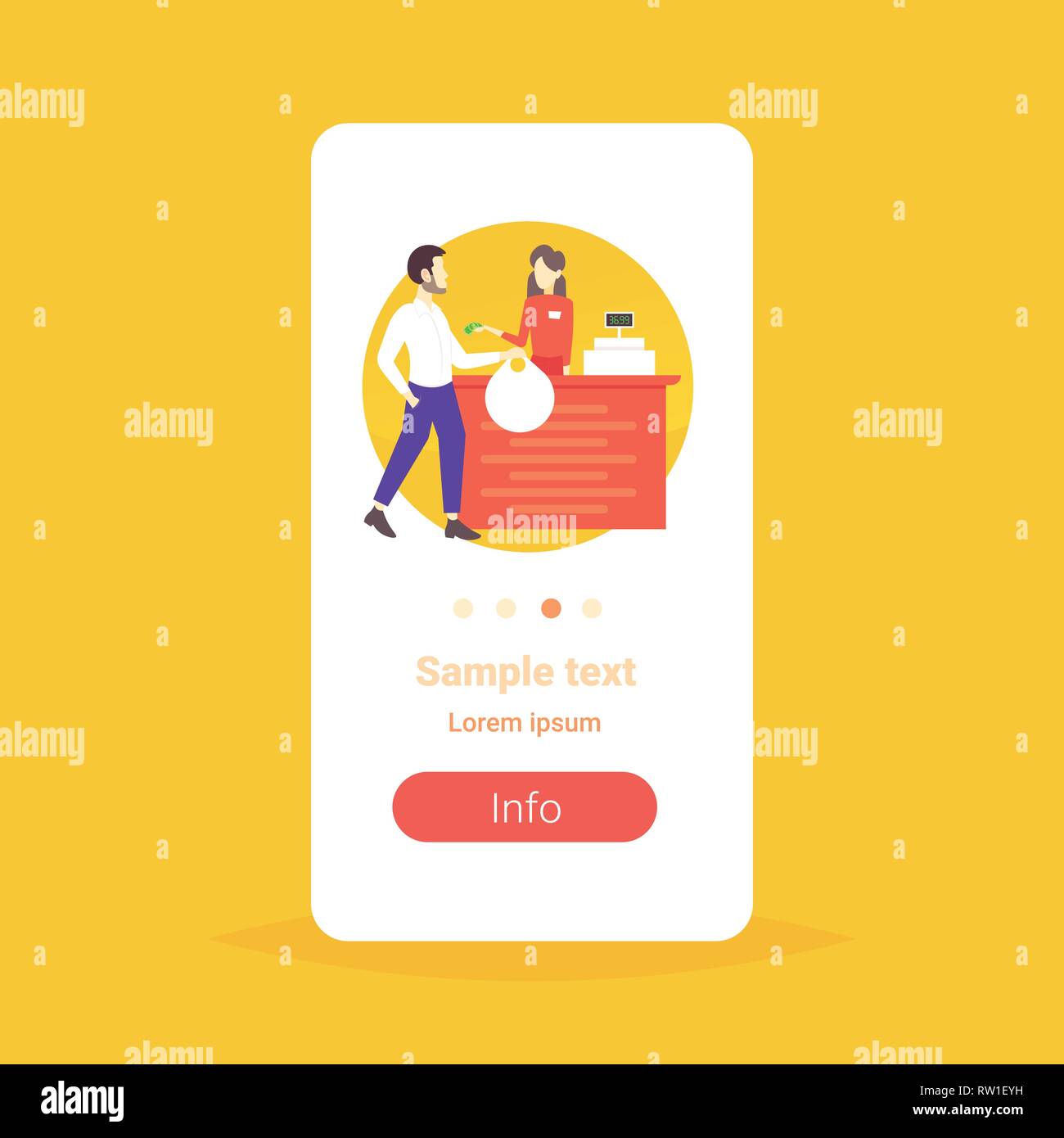 Customer service desk cartoon character hi-res stock photography and ...