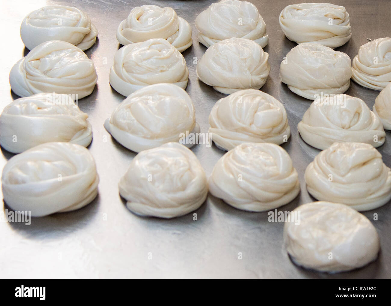 Making of Roti Canai, cooking process, Indian traditional street food ...