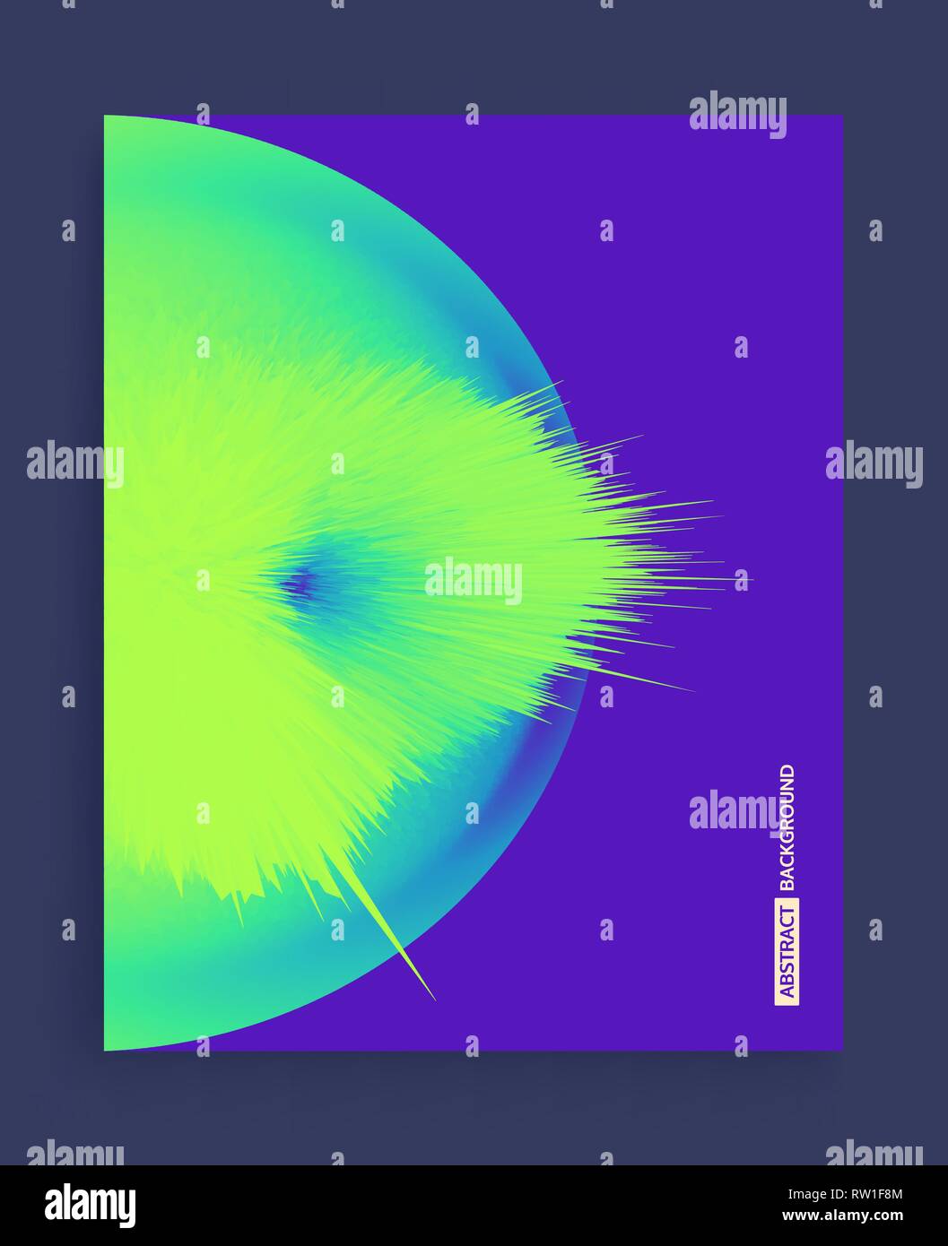 Background with exploding rays. Cover design template. Vector ...