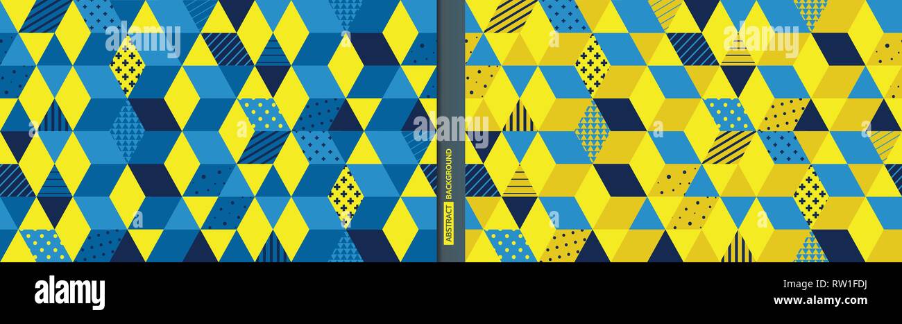 Cover design template. 3d blocks structure background. Vector ...