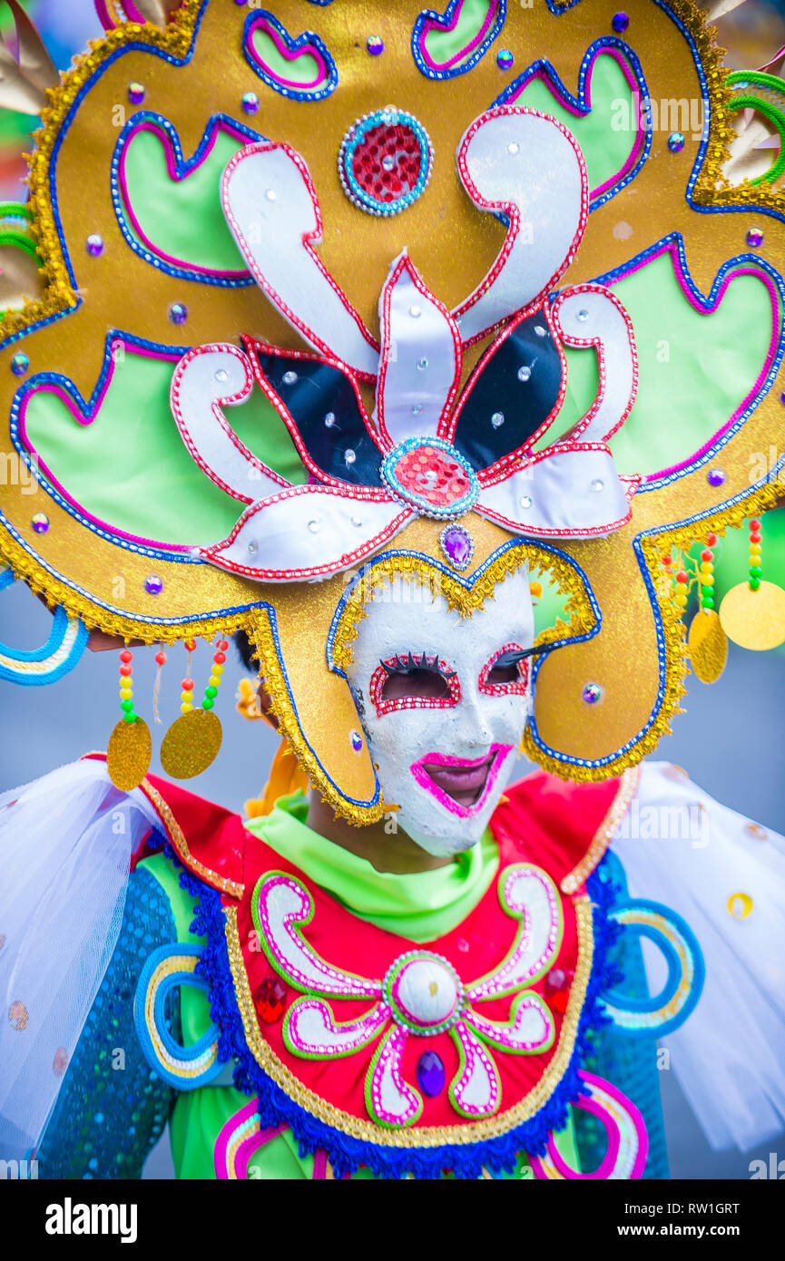 Participant in the Masskara Festival in Bacolod Philippines Stock Photo ...