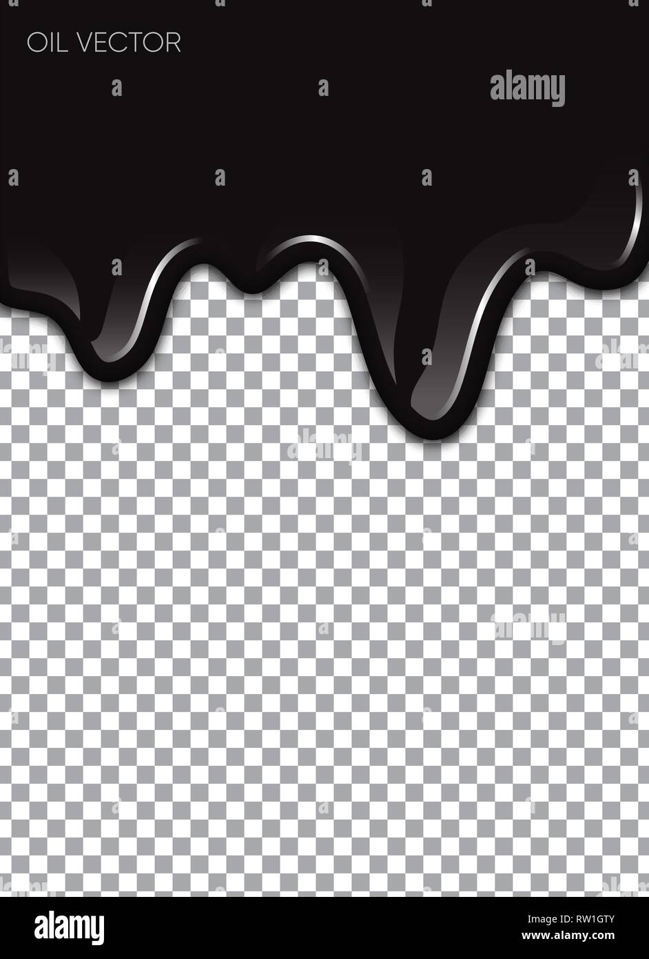 Realistic Black Oil isolated on transparent background. Vector ...