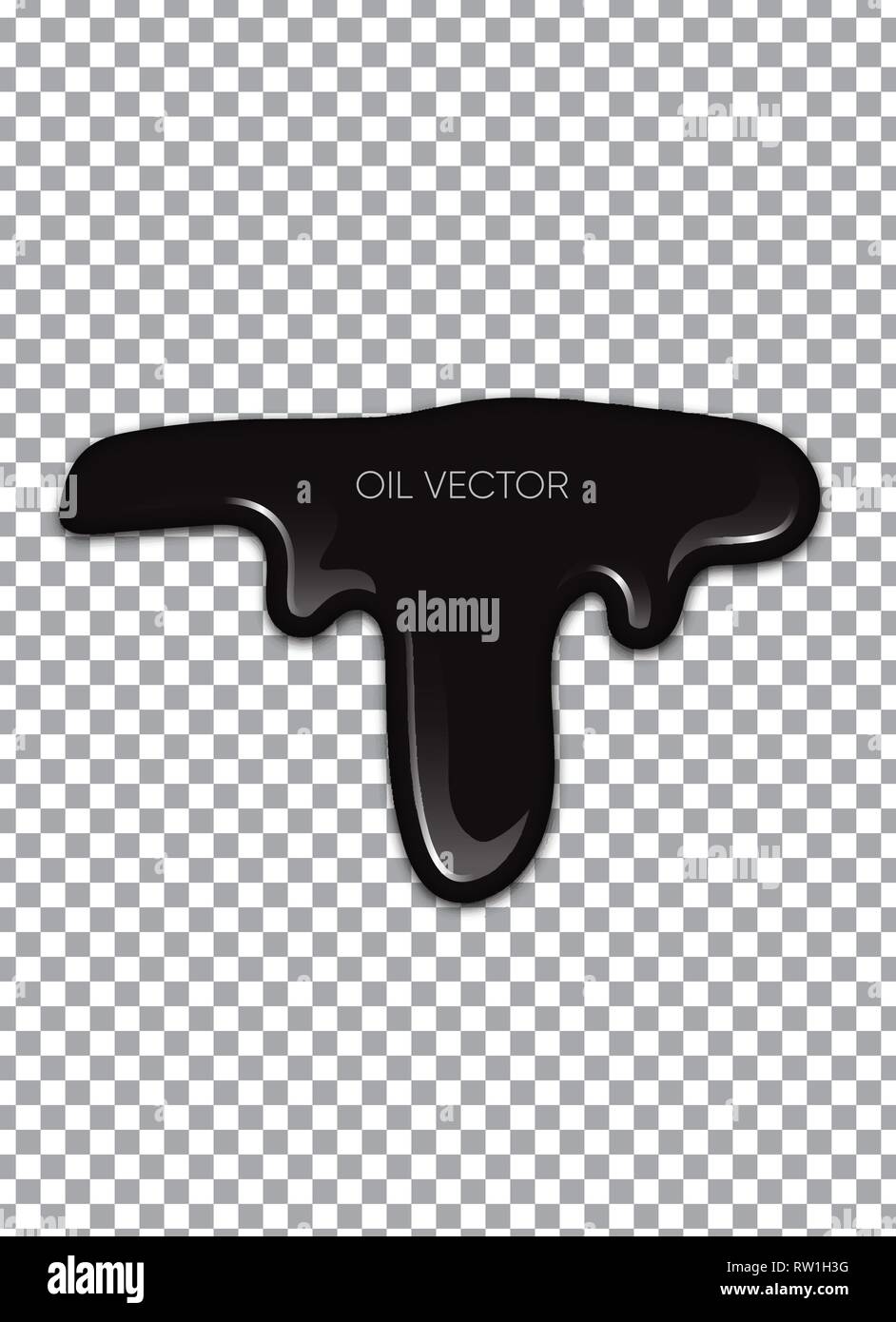 Realistic Black Oil isolated on transparent background. Vector ...