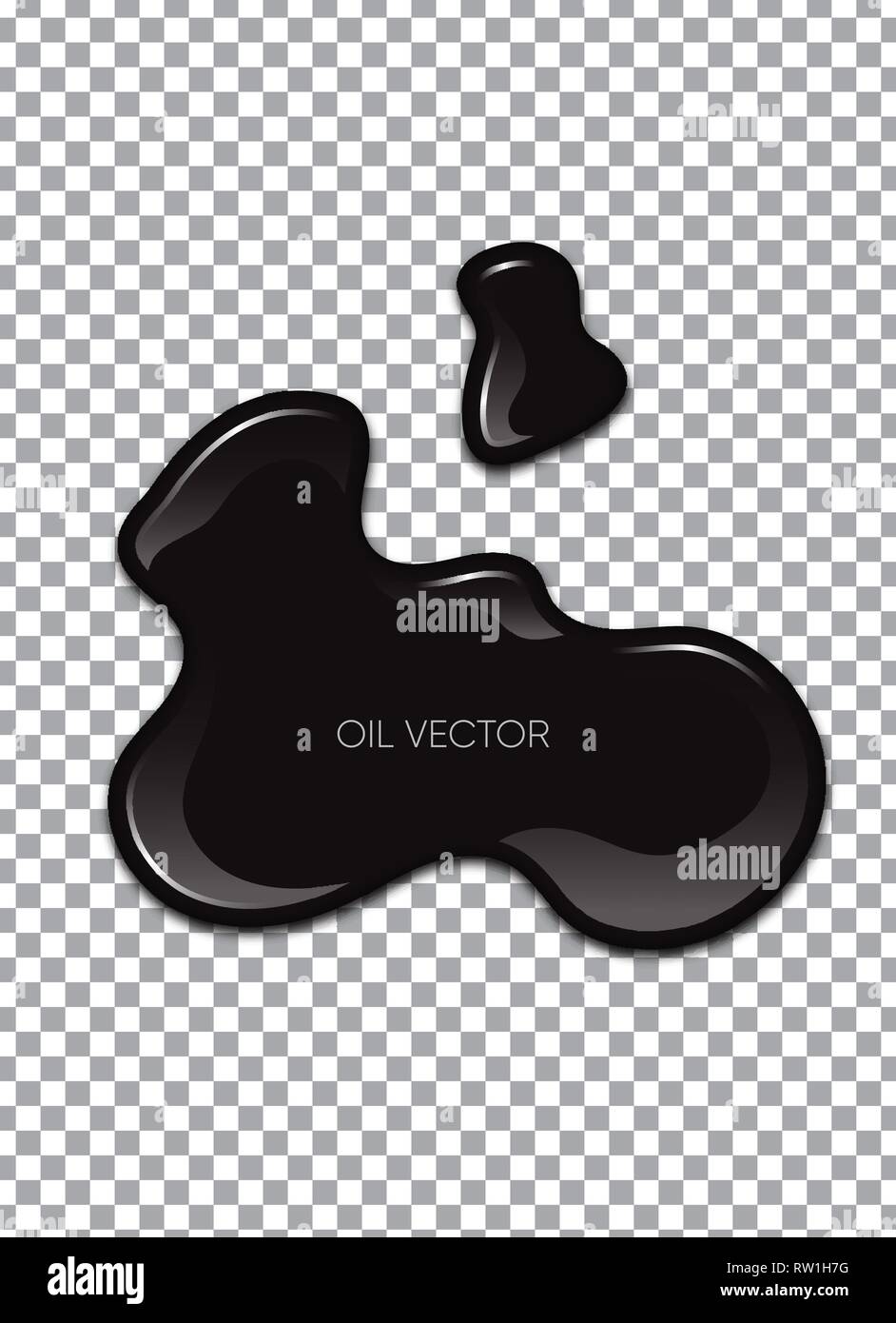 Realistic Black Oil isolated on transparent background. Vector ...