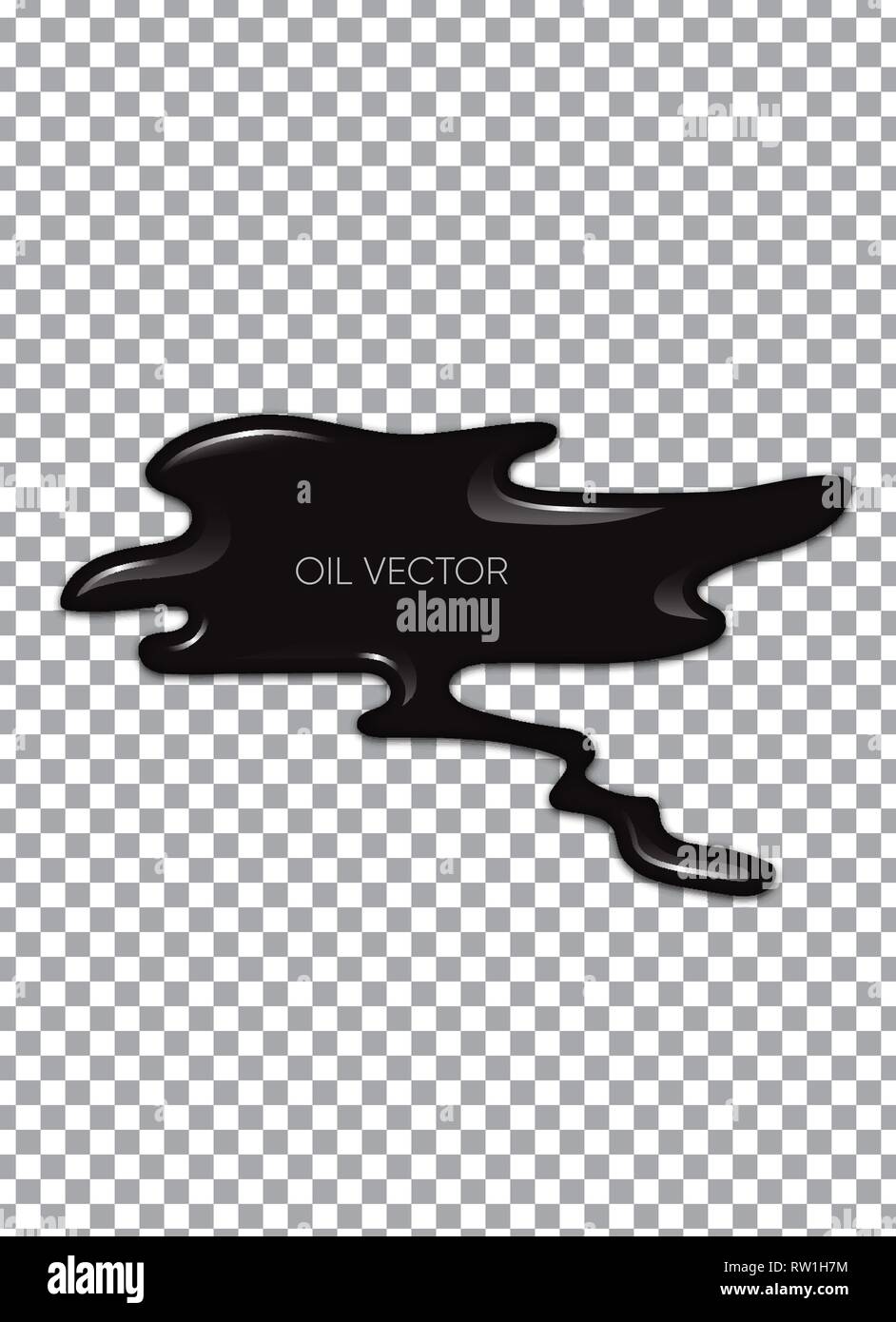 Realistic Black Oil isolated on transparent background. Vector ...