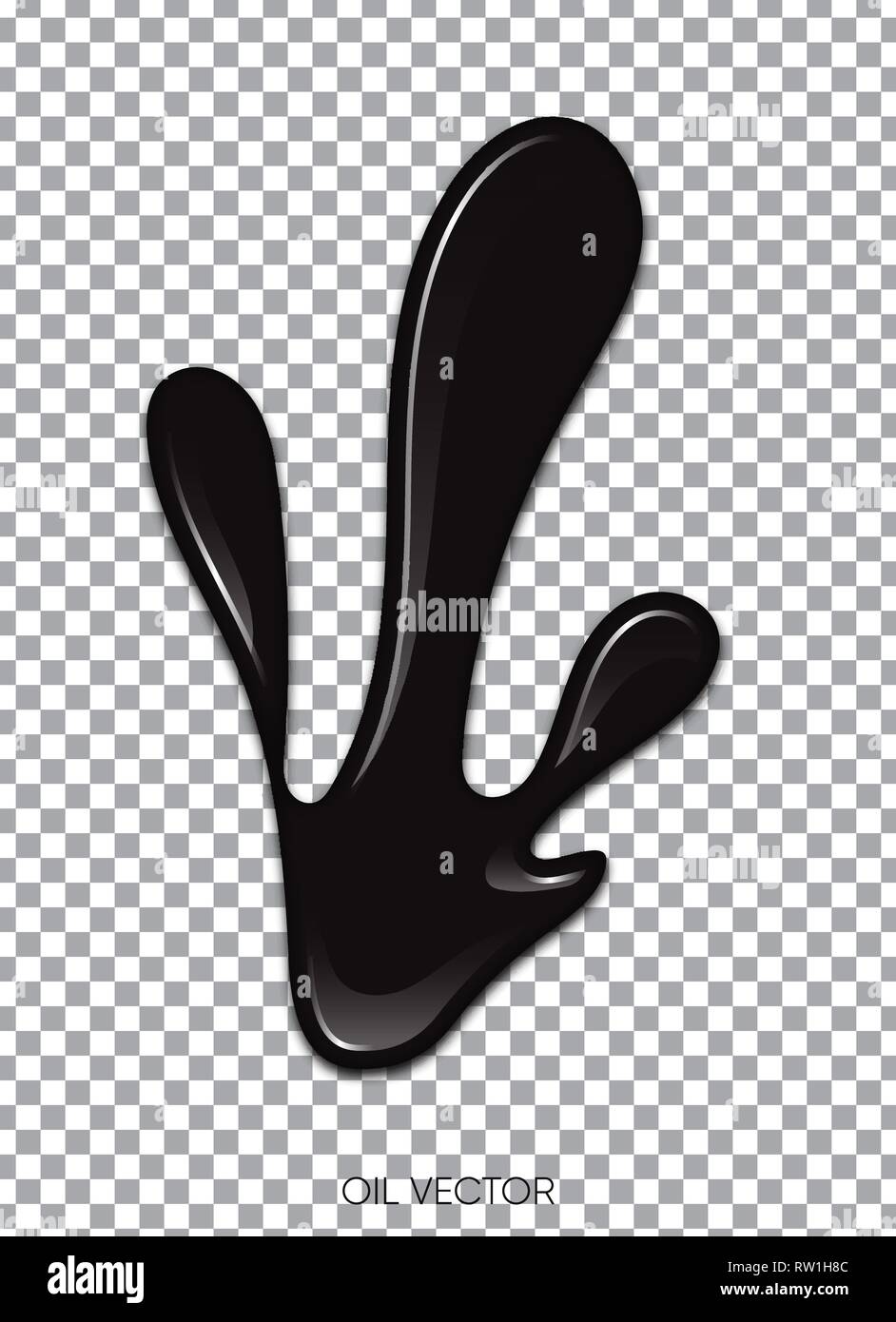 Realistic Black Oil isolated on transparent background. Vector ...