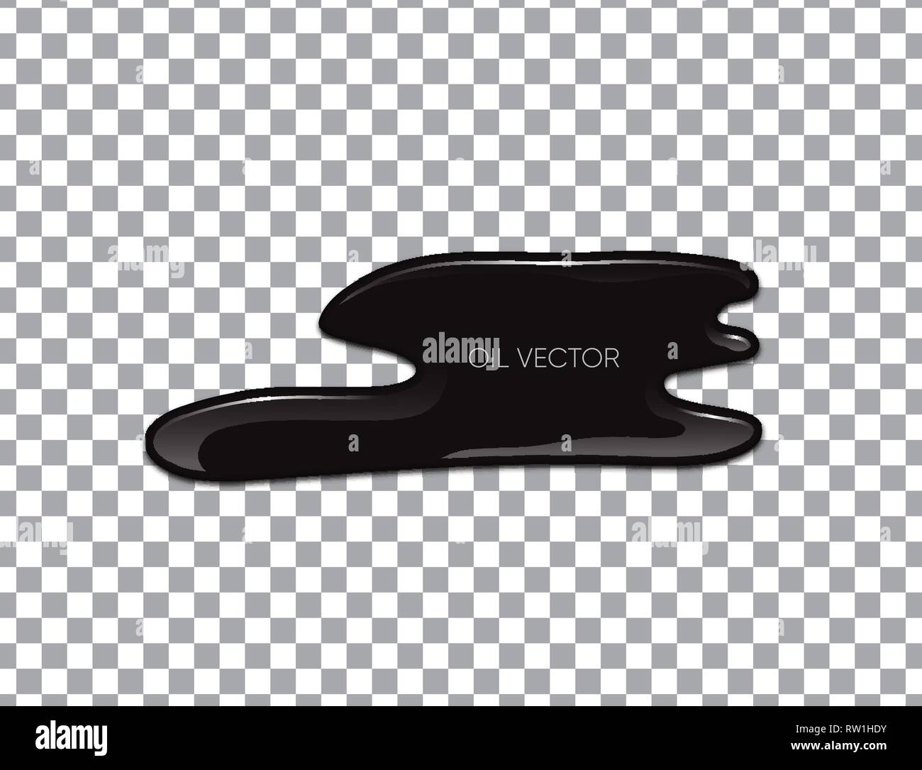 Oil spill splash isolated on transparent background. Black oil blot ...