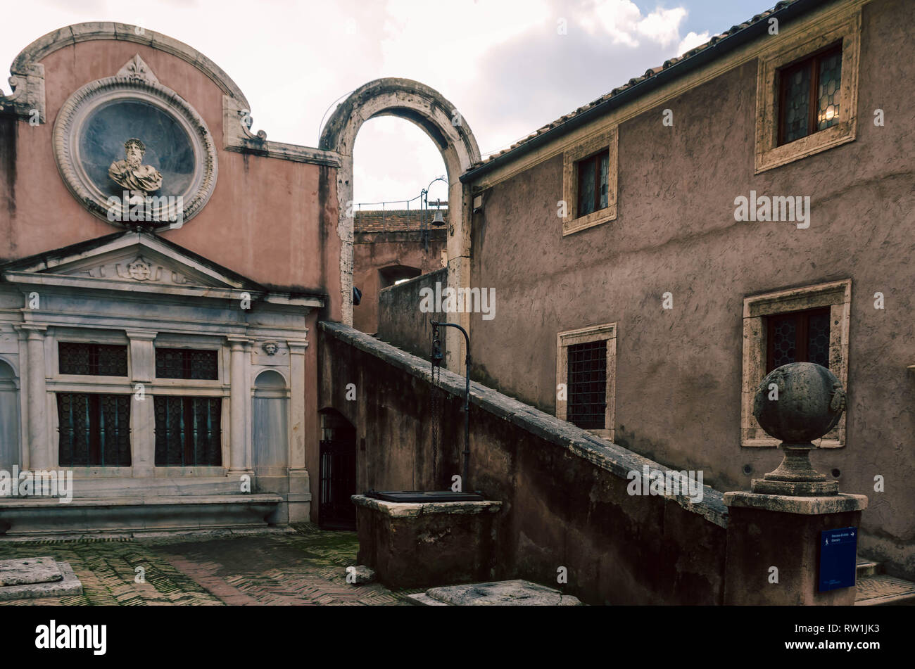 Interior of Castle Saint Angelo in Rome Stock Photo - Alamy