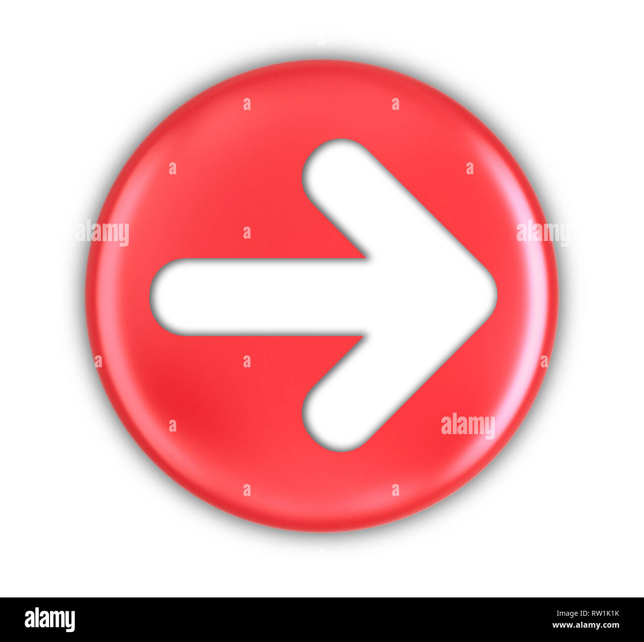 Button with arrow sign. Image with clipping path Stock Photo - Alamy