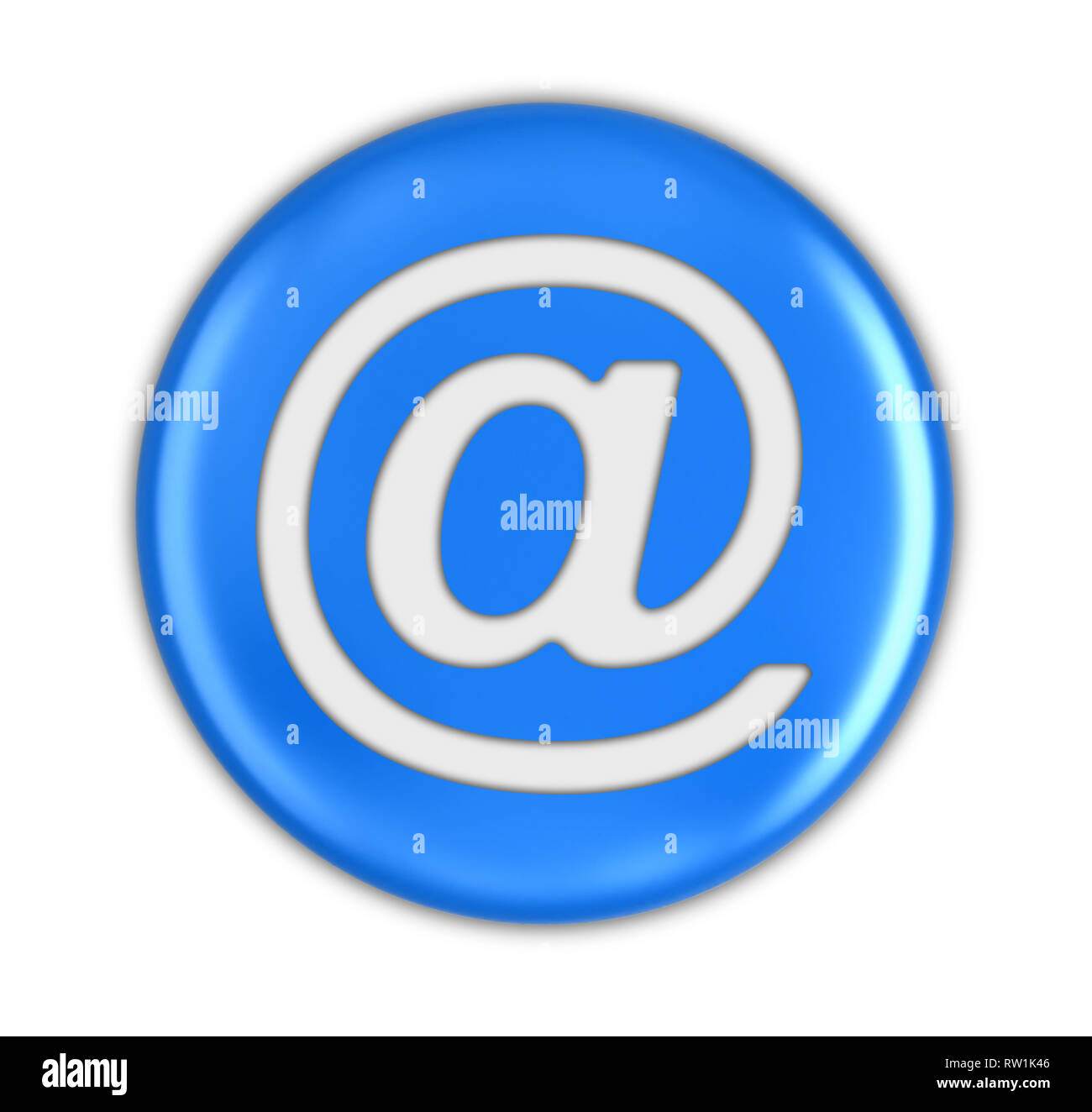 Button with E-mail sign. Image with clipping path Stock Photo - Alamy
