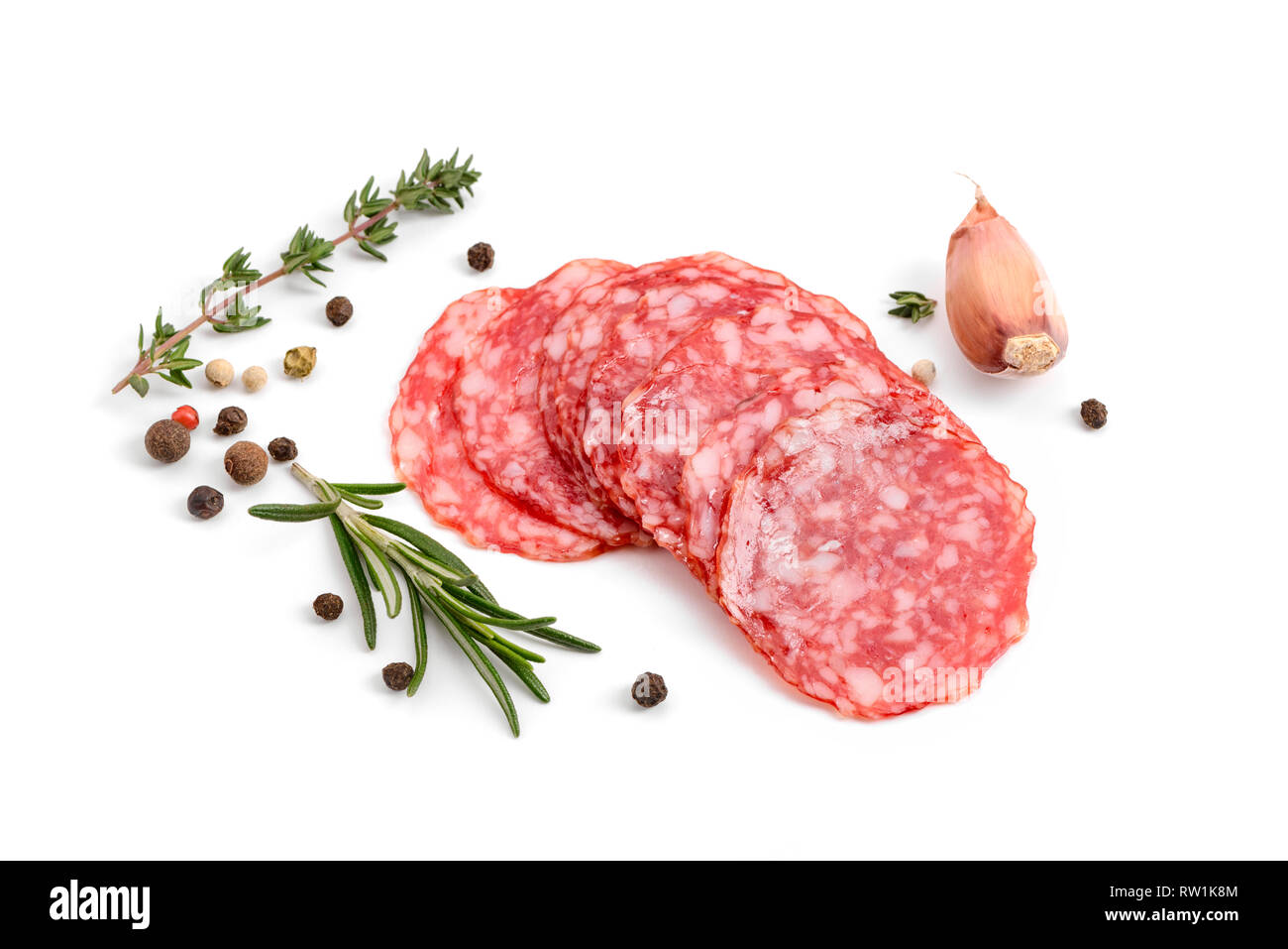 Salami slices black pepper hi-res stock photography and images - Alamy