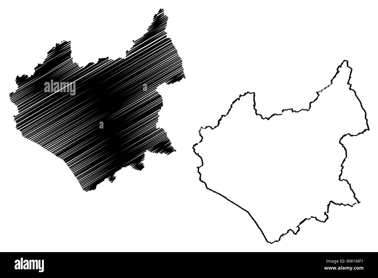 Leicester county map hi-res stock photography and images - Alamy