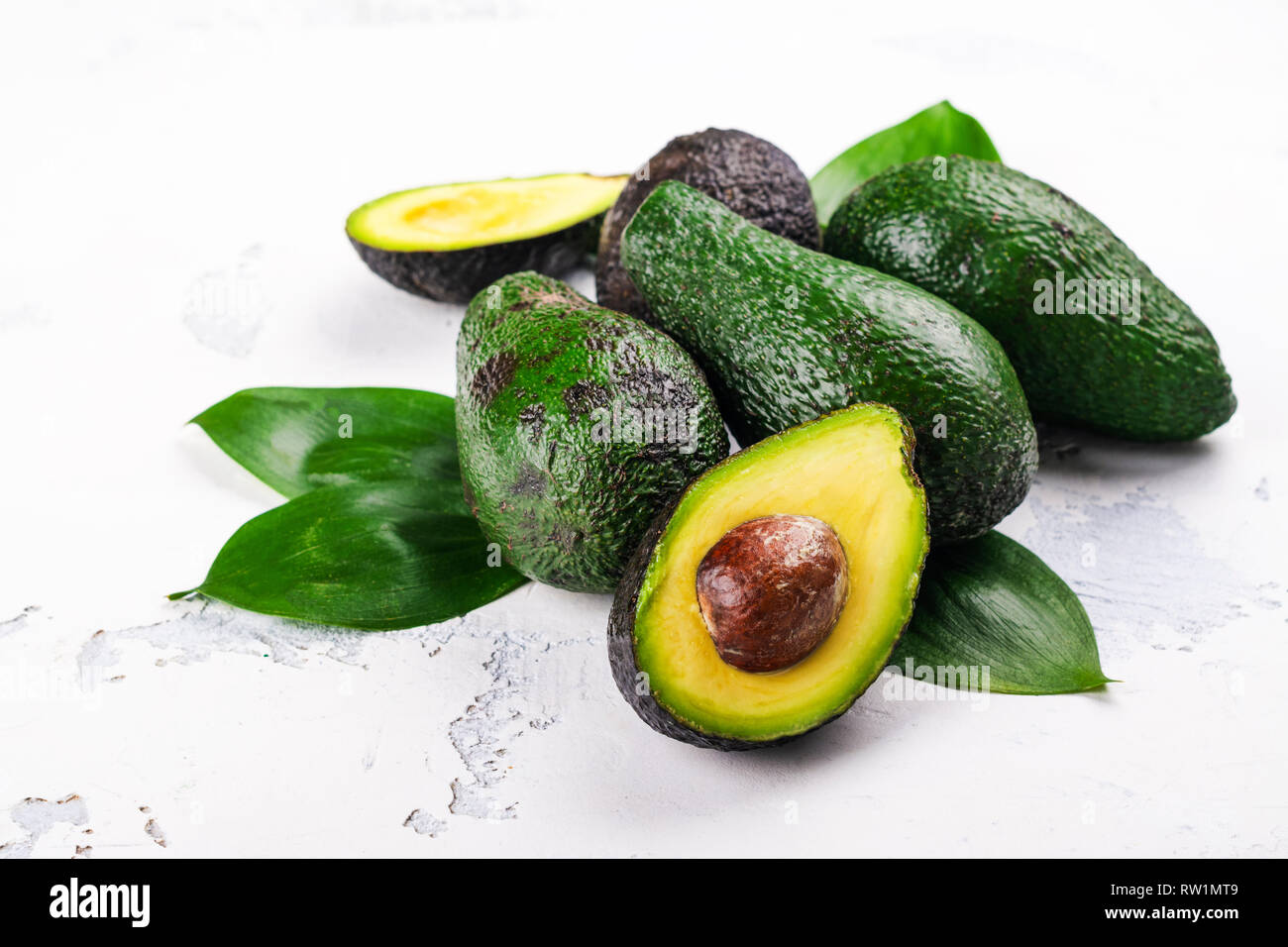 Fresh ripe avocado fruits Stock Photo - Alamy