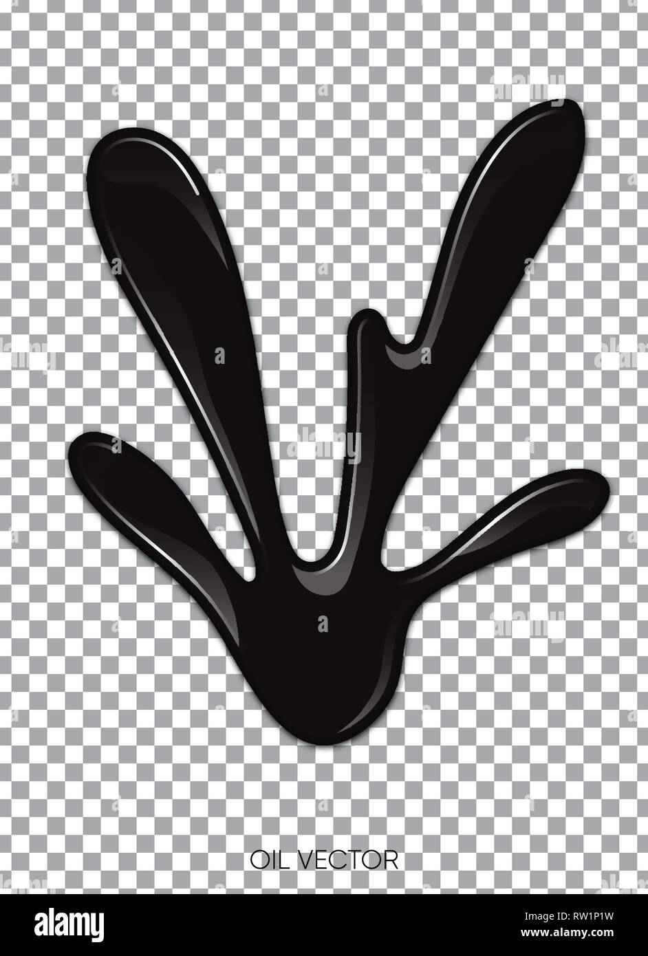 Realistic Black Oil isolated on transparent background. Vector ...