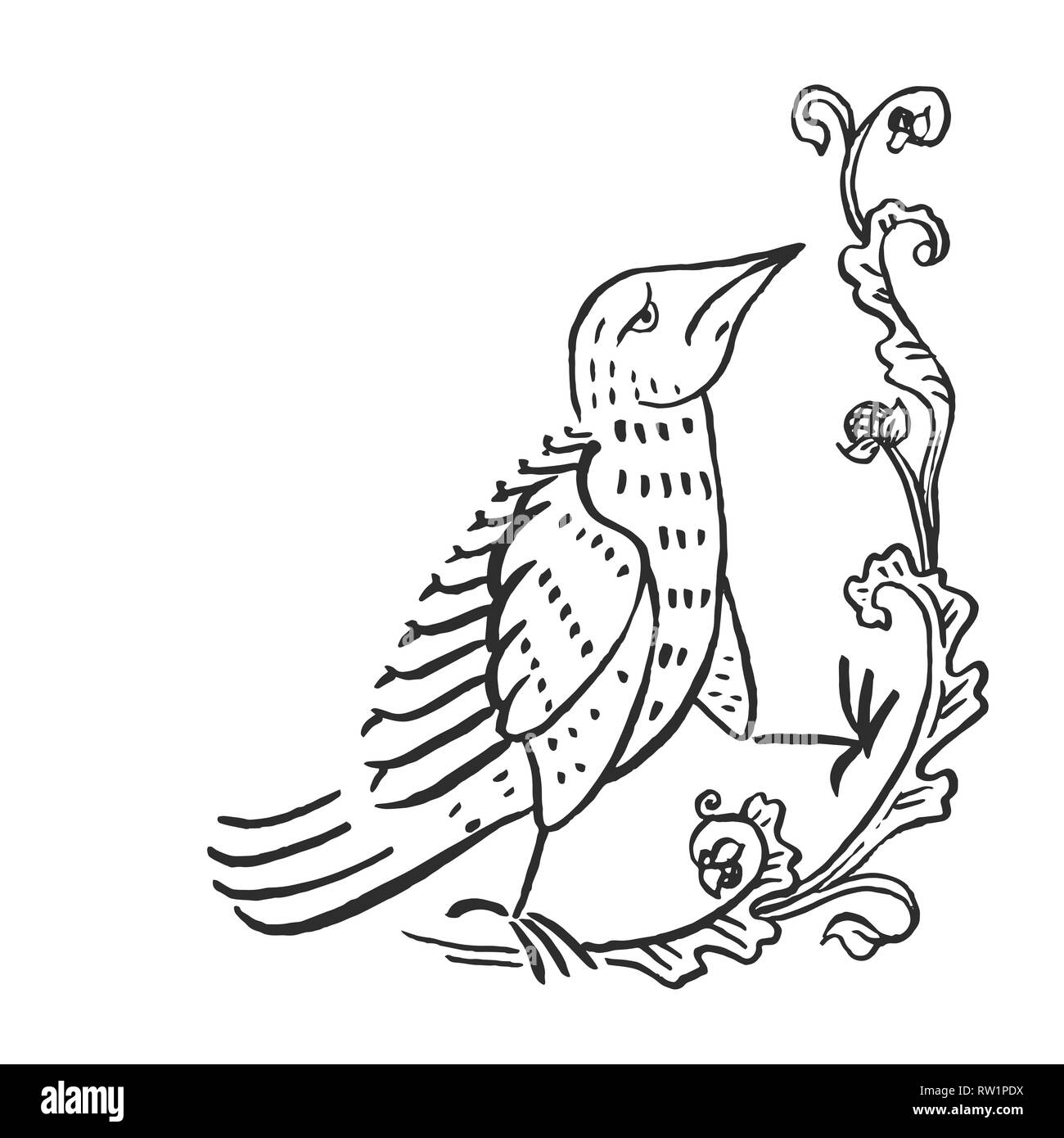 Illuminated manuscript leaf Stock Vector Images - Alamy