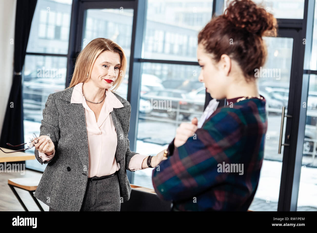 Woman boss office mean hi-res stock photography and images - Alamy