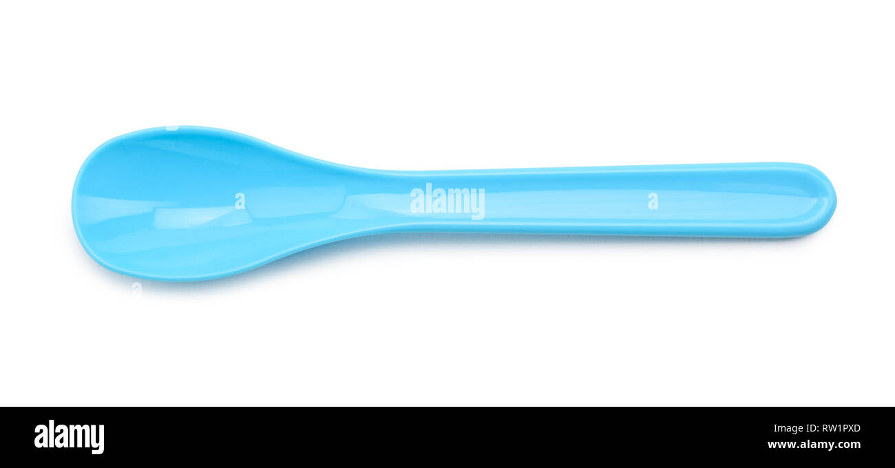 Blue plastic spoon hi-res stock photography and images - Alamy