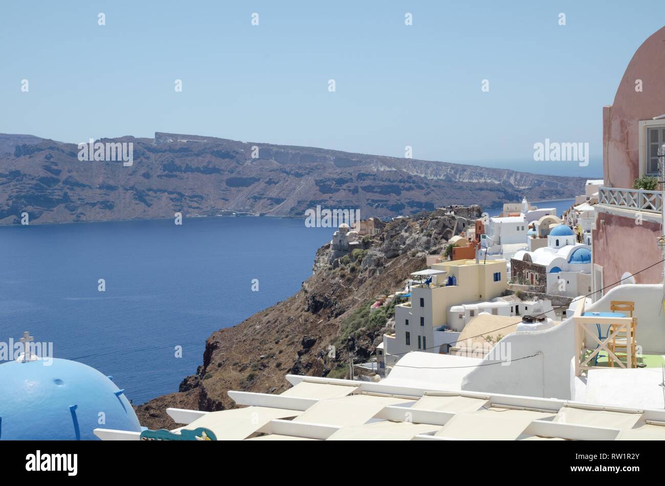 Sea view from Oia – Greek island Santorini Stock Photo - Alamy