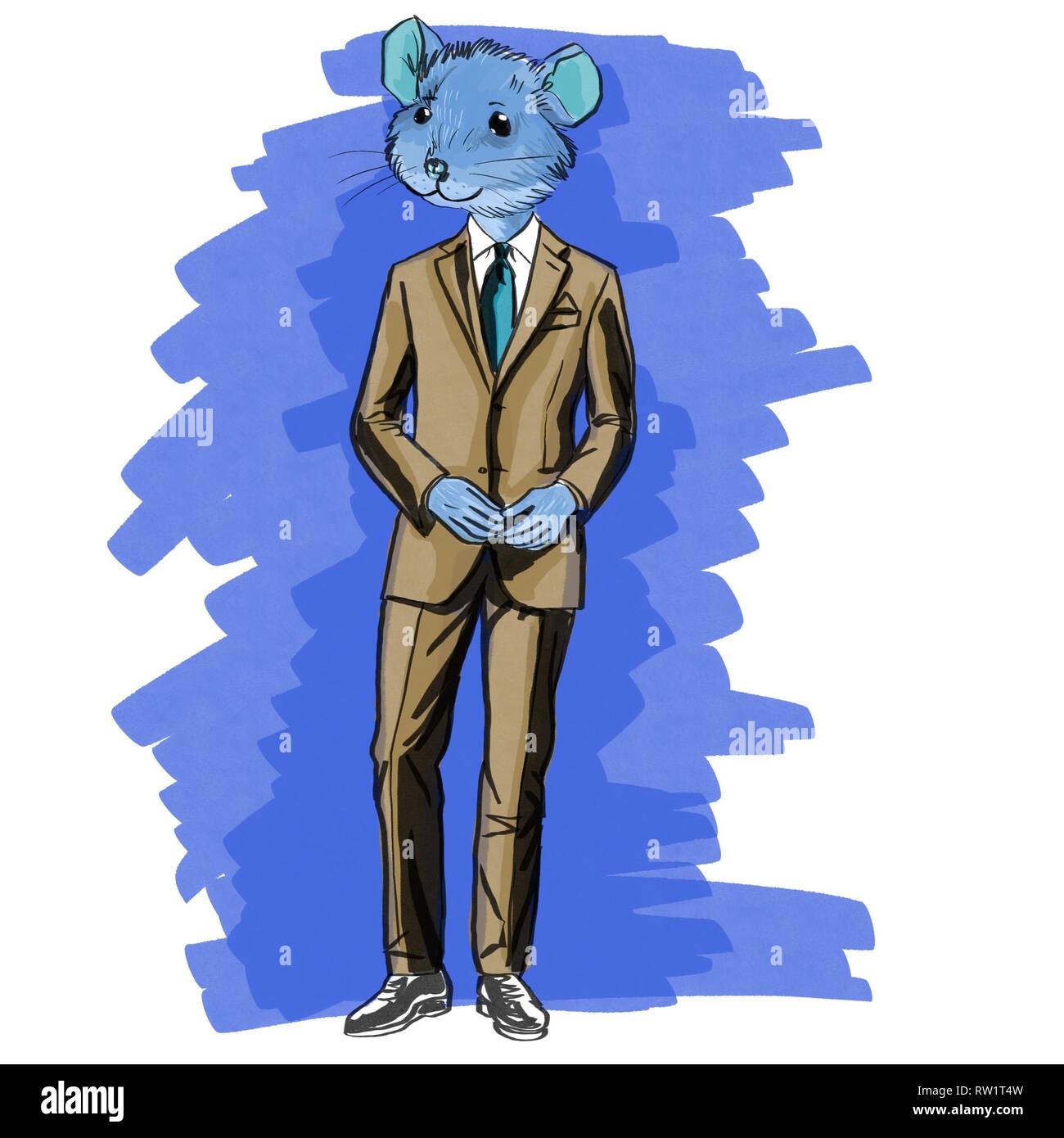 Anthropomorphic business mouse Stock Photo - Alamy