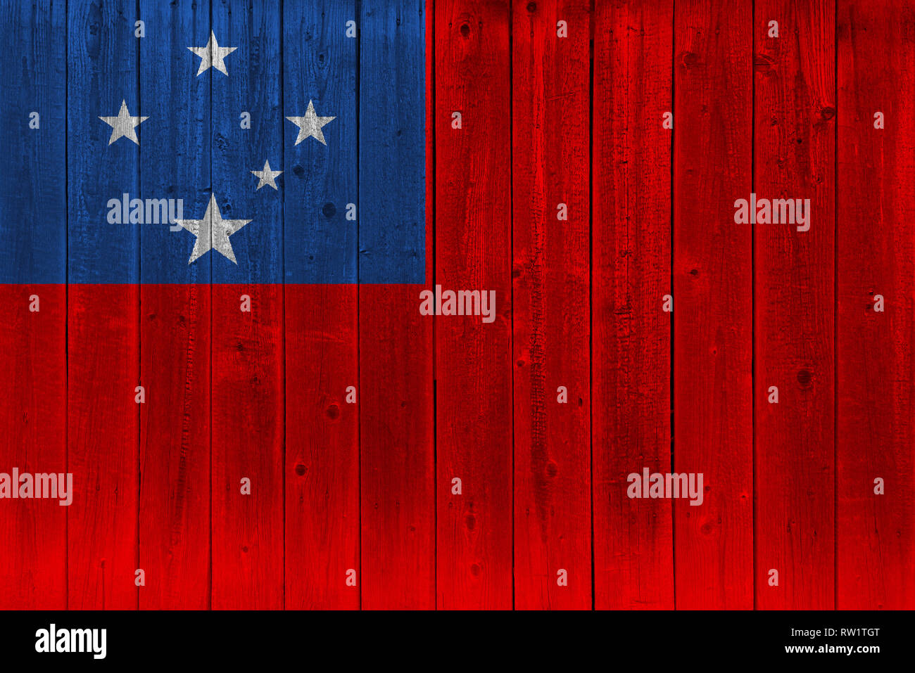 Western samoan flag hi-res stock photography and images - Alamy