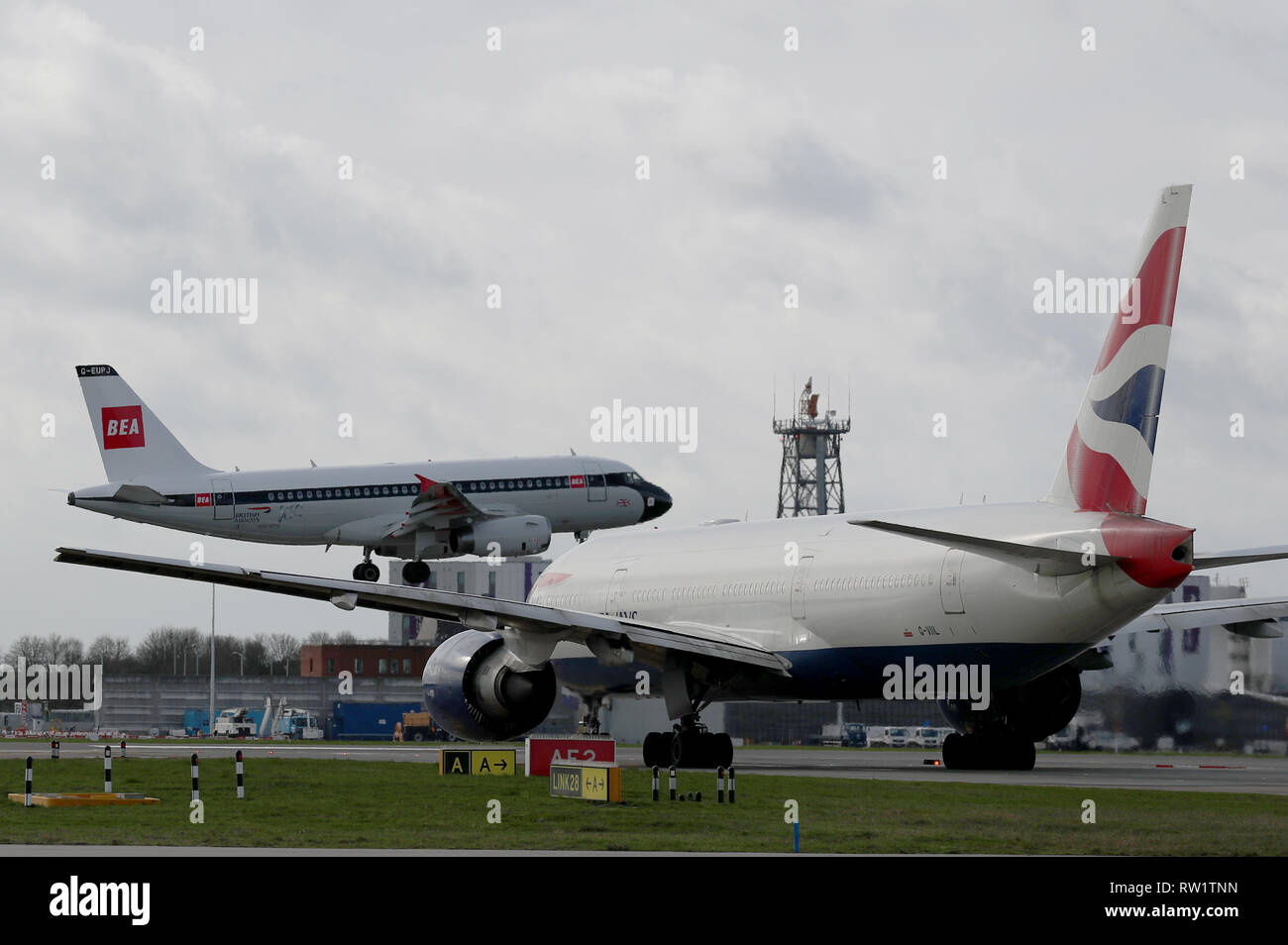 An Airbus 319 in British European Airways (BEA) livery, part of British ...