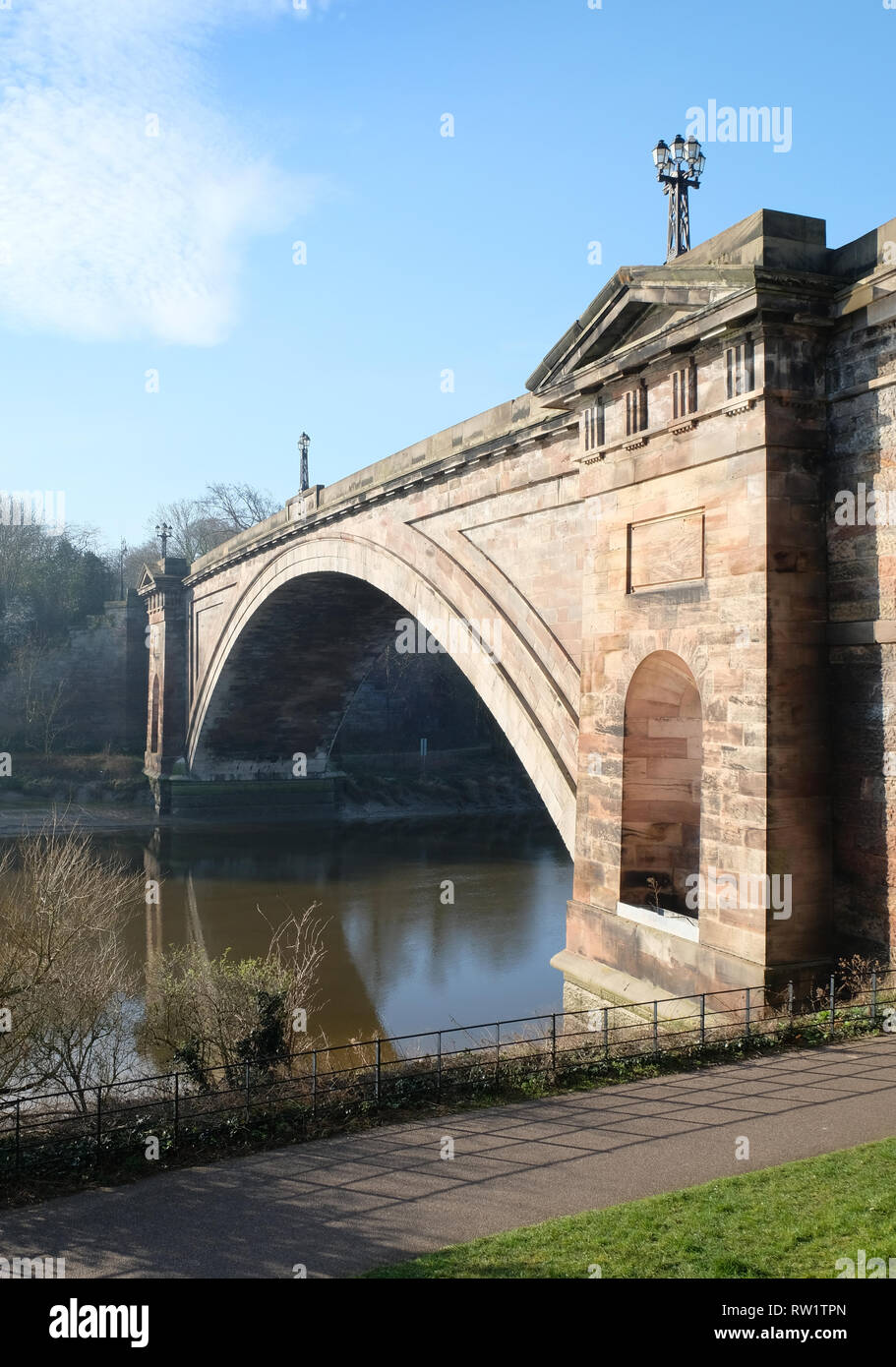 Grosvenor Bridge over the River Dee in Chester, UK Stock Photo - Alamy