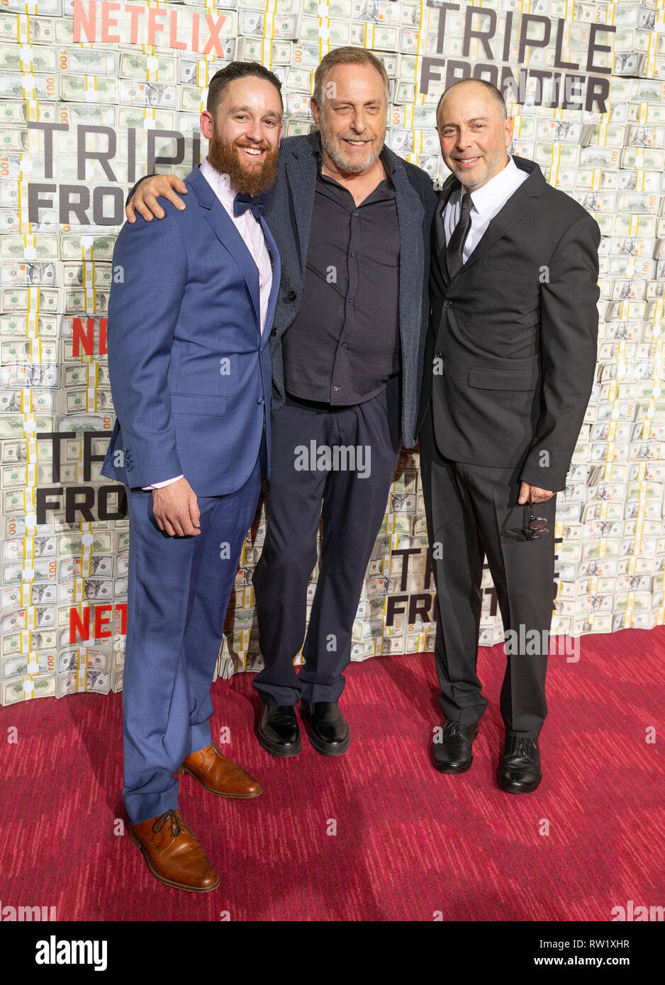 New York, NY - March 3, 2019: Andy Horwitz, Chuck Roven, Alex Gartner ...