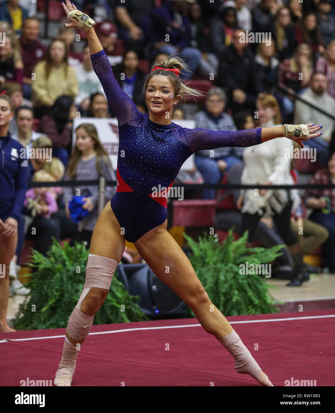 Denton, TX, USA. 3rd Mar, 2019. Arozona's Courtney Cowles performs on ...