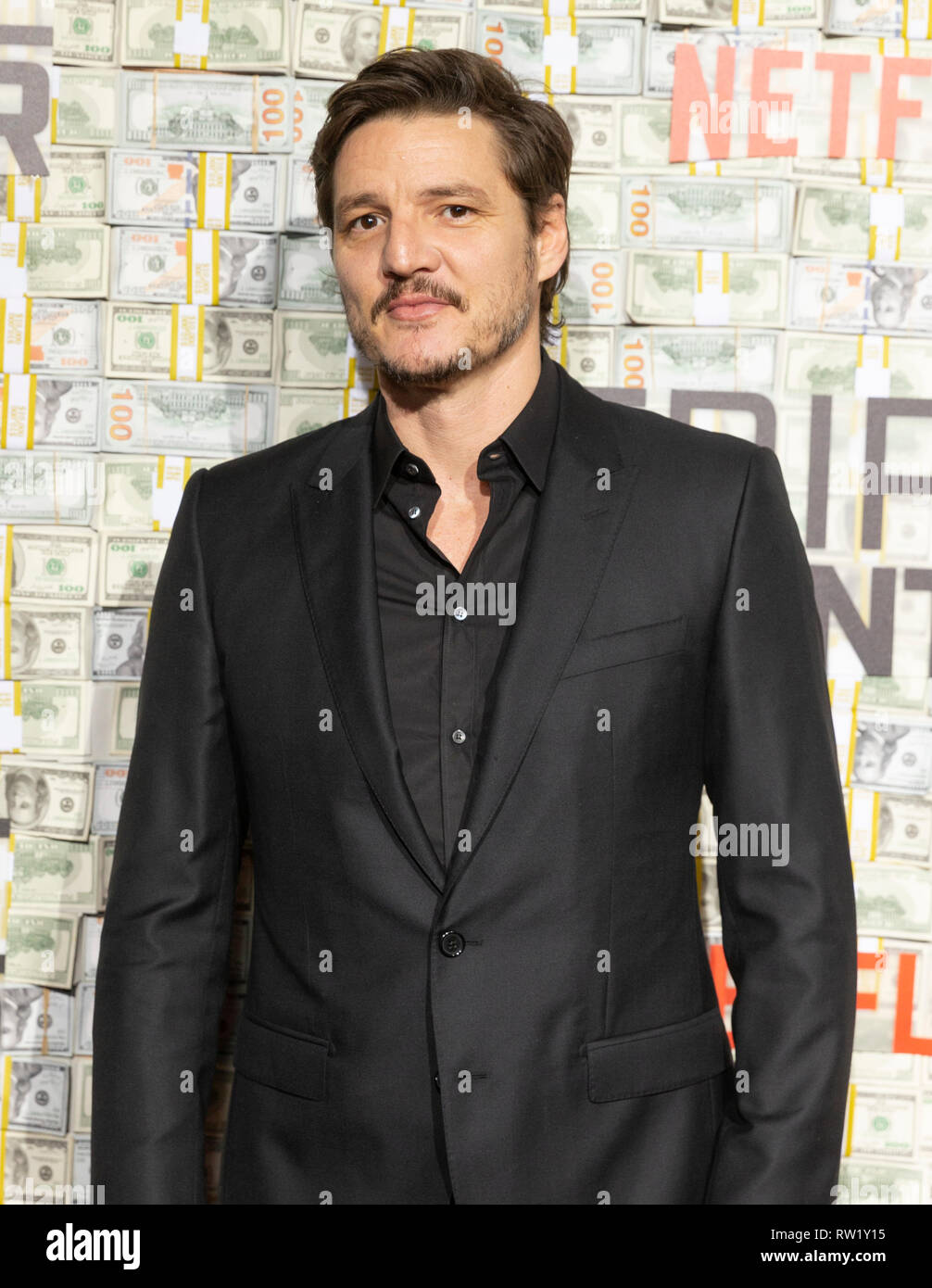 New York, NY - March 3, 2019: Pedro Pascal attends Netflix Triple ...