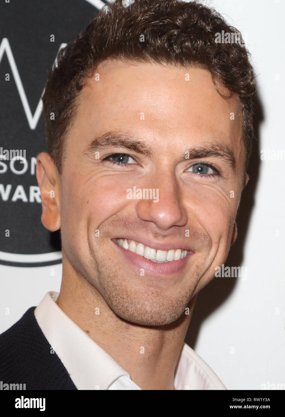 Richard Fleeshman at the Whatsonstage Awards 2019 at the Prince of ...