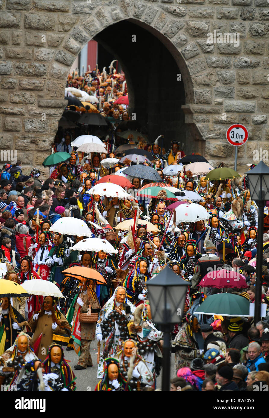 Narrensprung traditional carnival rottweiler rottweil hi-res stock ...