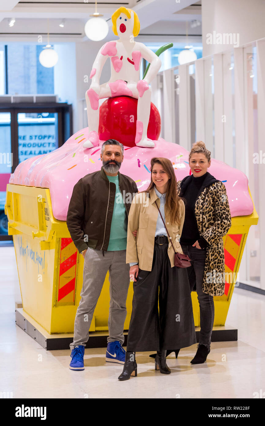 London, UK. 4 March 2019. Serbian artist Maja Djordjevic stands in ...