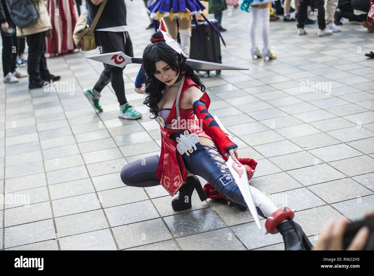 Chengdu, Chengdu, China. 4th Mar, 2019. Chengdu, CHINA-Cosers at the Comiday Comic Con held in ...